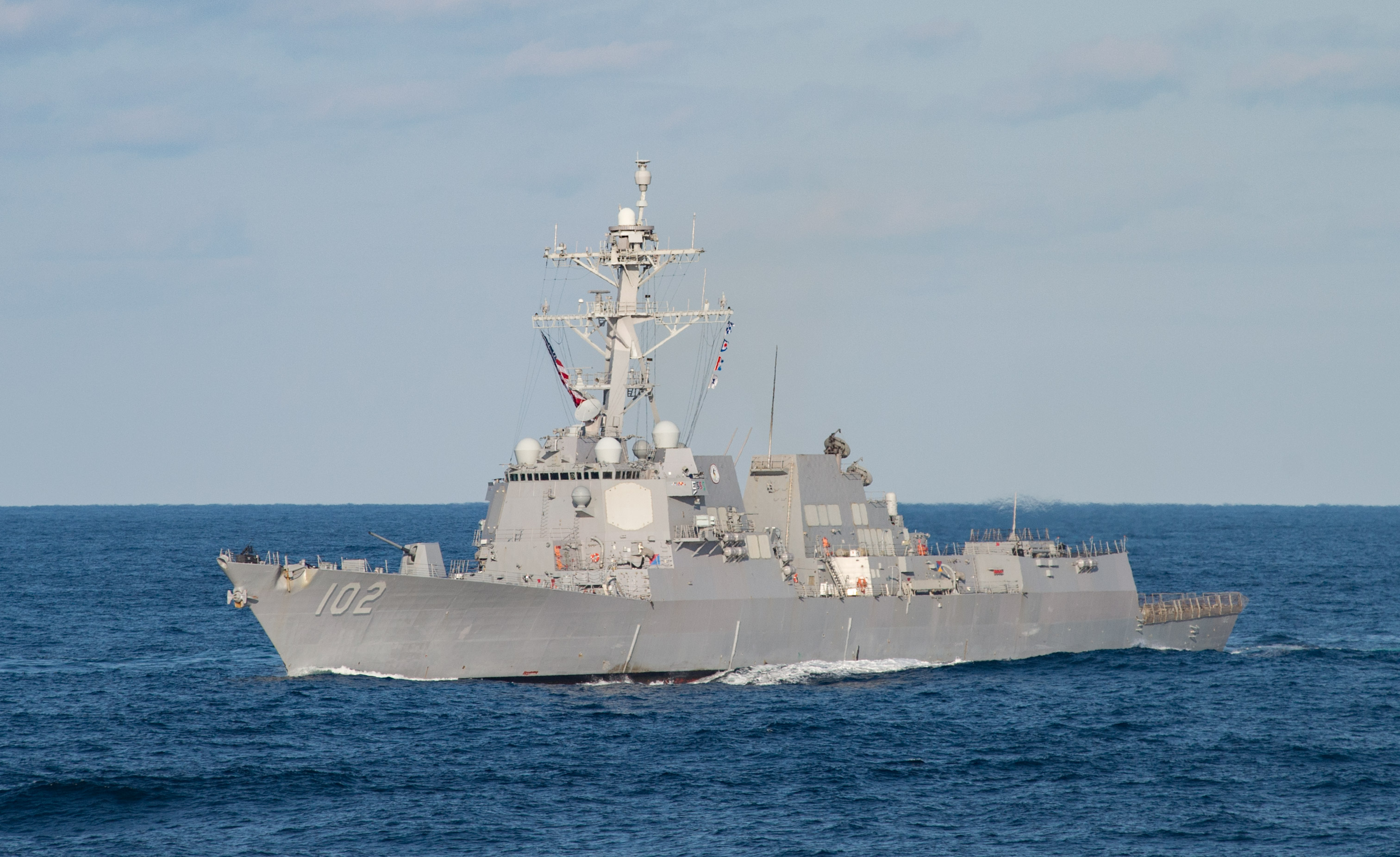 171112-N-HI376-137 WESTERN PACIFIC (Nov. 12, 2017) The Arleigh Burke-class guided-missile ...