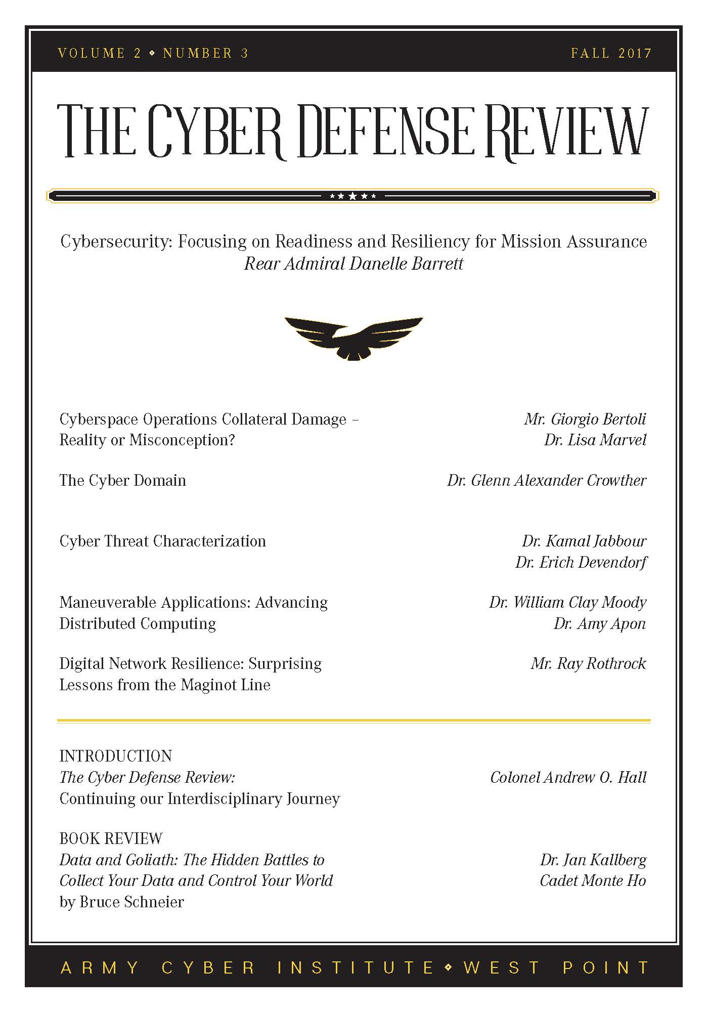 The Cyber Defense Review 2017
