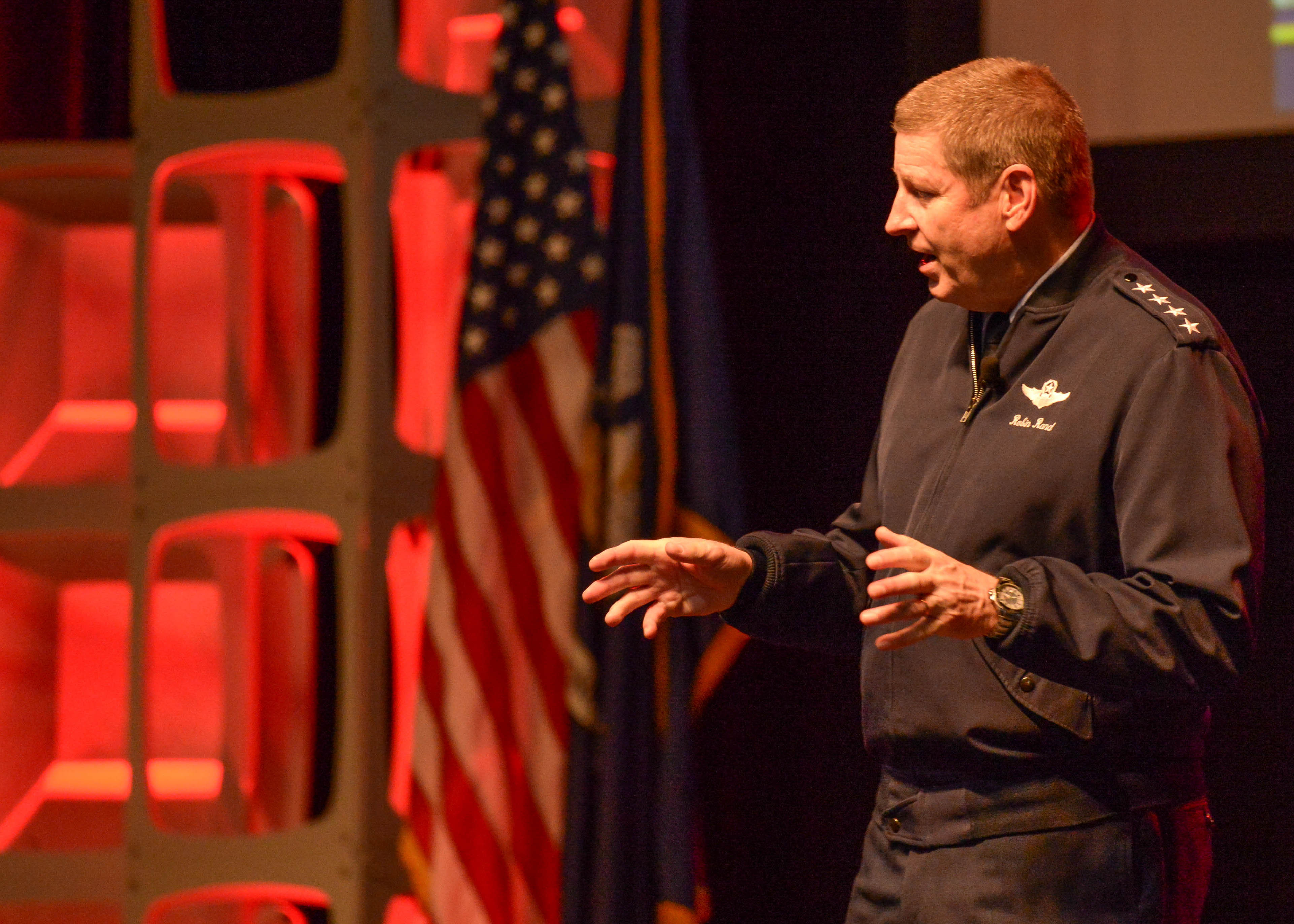 Gen Robin Rand speaks at Technology and Innovation Symposium