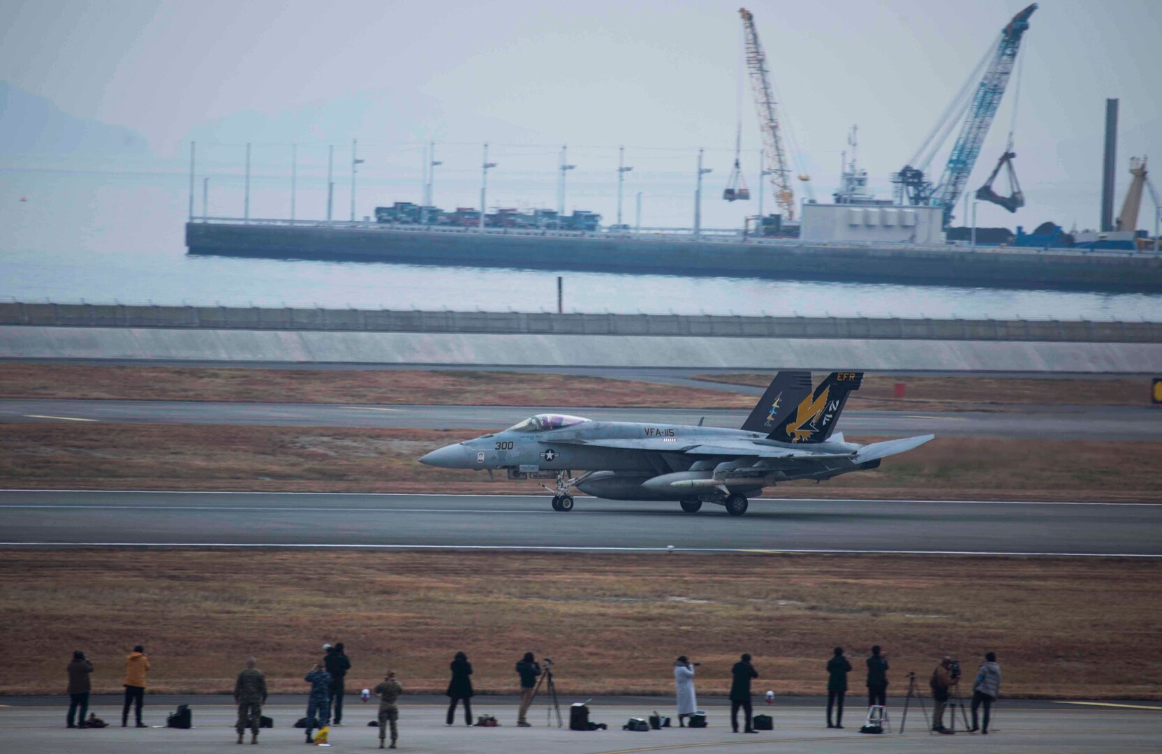 Initial Japan-Based Carrier Air Wing-5 Jet Squadrons Fly-in to Marine ...