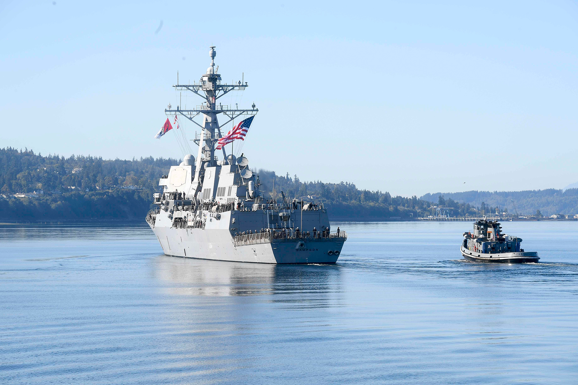 USS Sampson Departs for Deployment with Theodore Roosevelt Strike Group ...