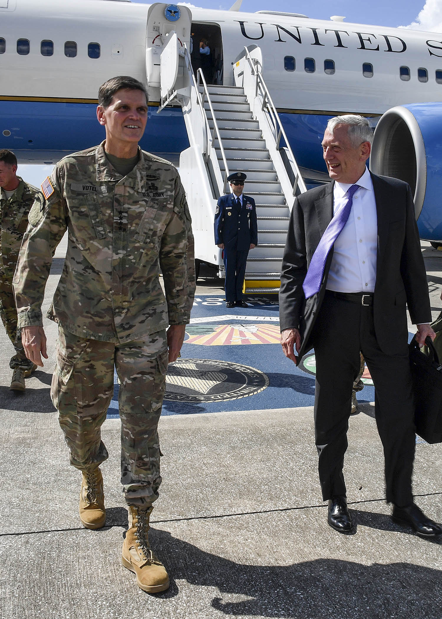 SecDef arrives at MacDill AFB