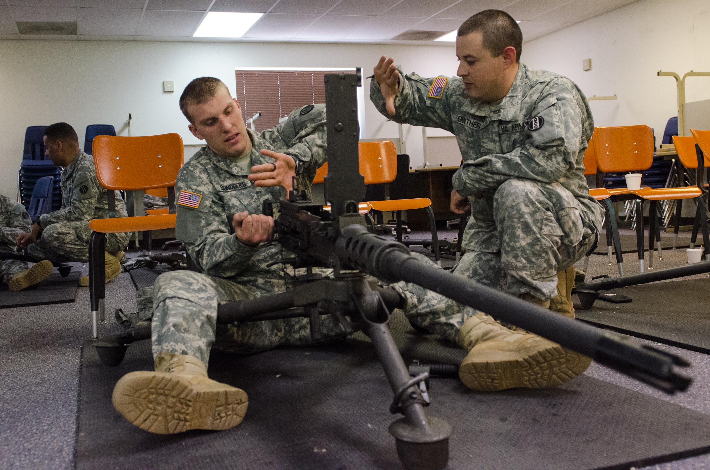 Crew-served weapon training at OCSII