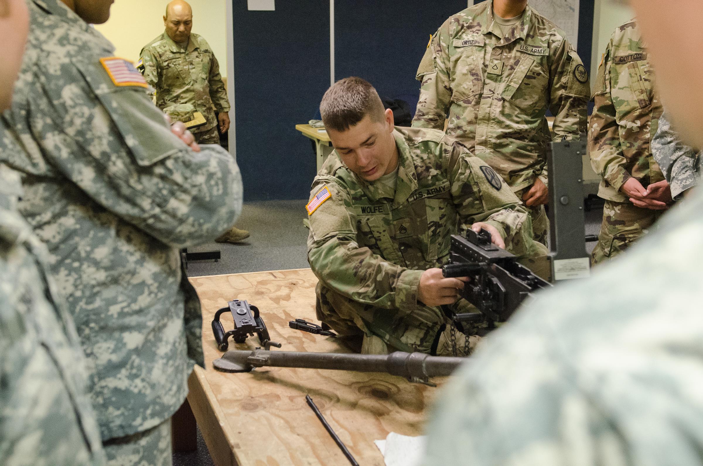 Crew-served weapon training at OCSII
