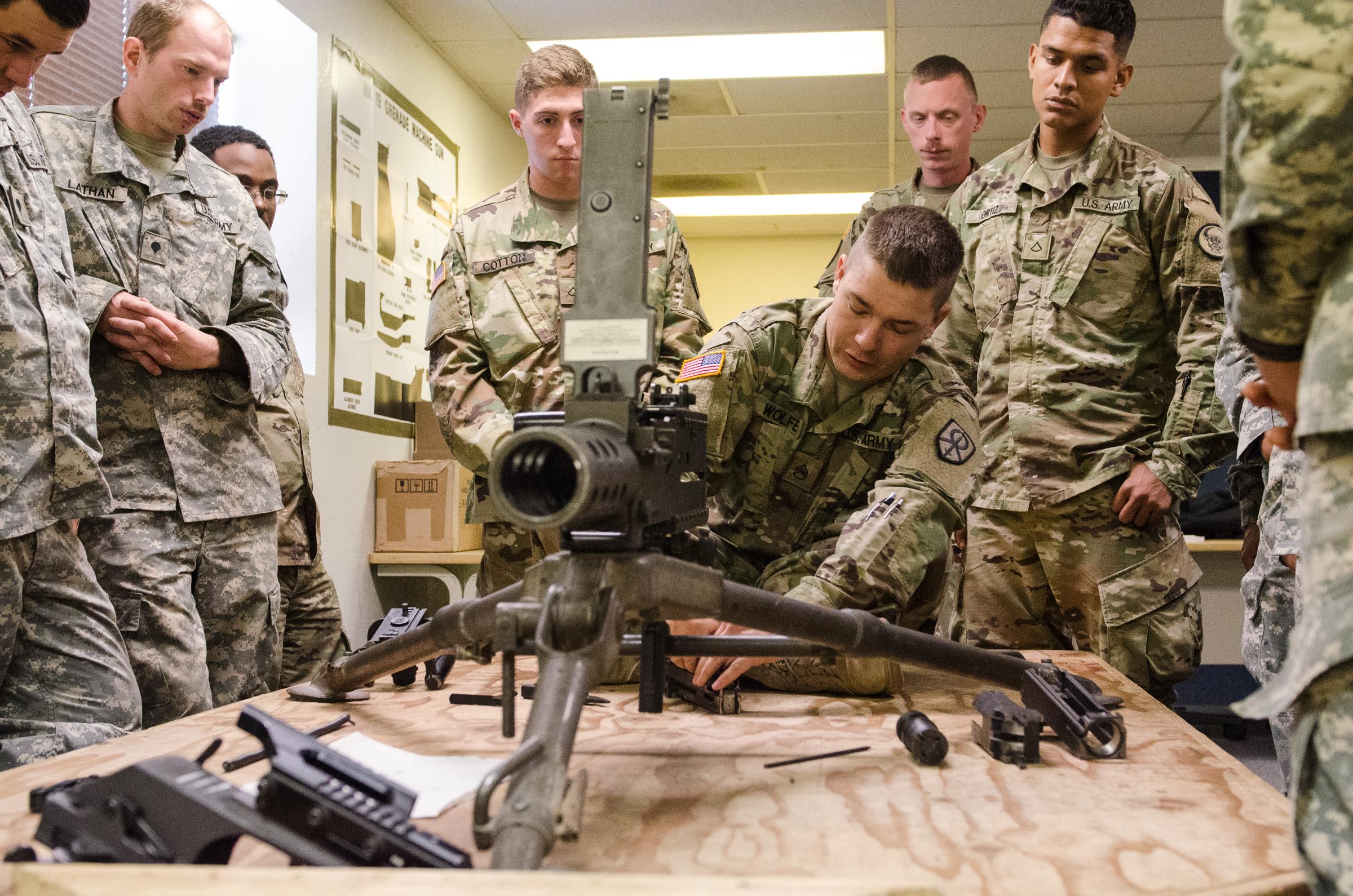 Crew-served weapon training at OCSII