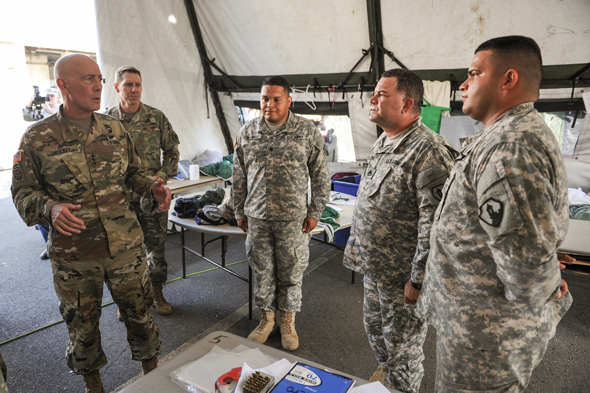 LTG Luckey observes 597th Quartermaster Company supporting Hurricane ...