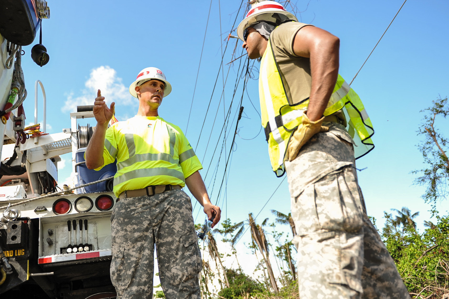 Delta Company, 249th Engineer Battalion helps restore power back to ...
