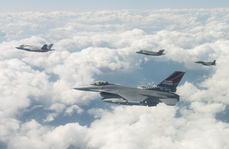 U.S. Fifth-Generation Fighters, Strategic Bombers Conduct Show of Force ...