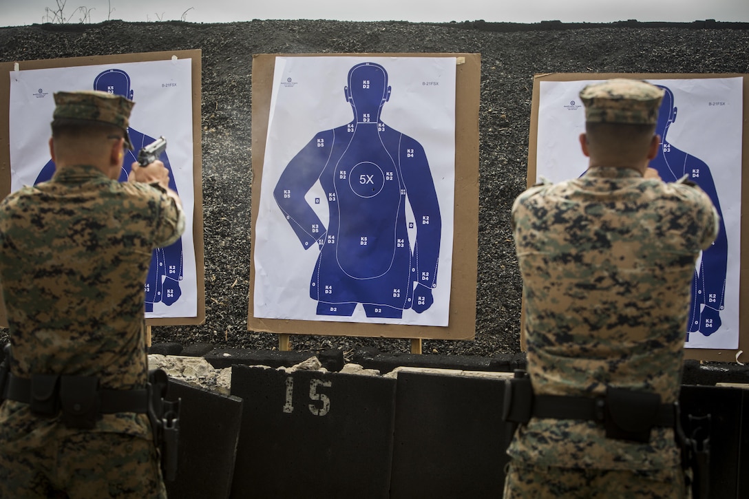 Absorbing the recoil: MPs fire the Beretta and M1014