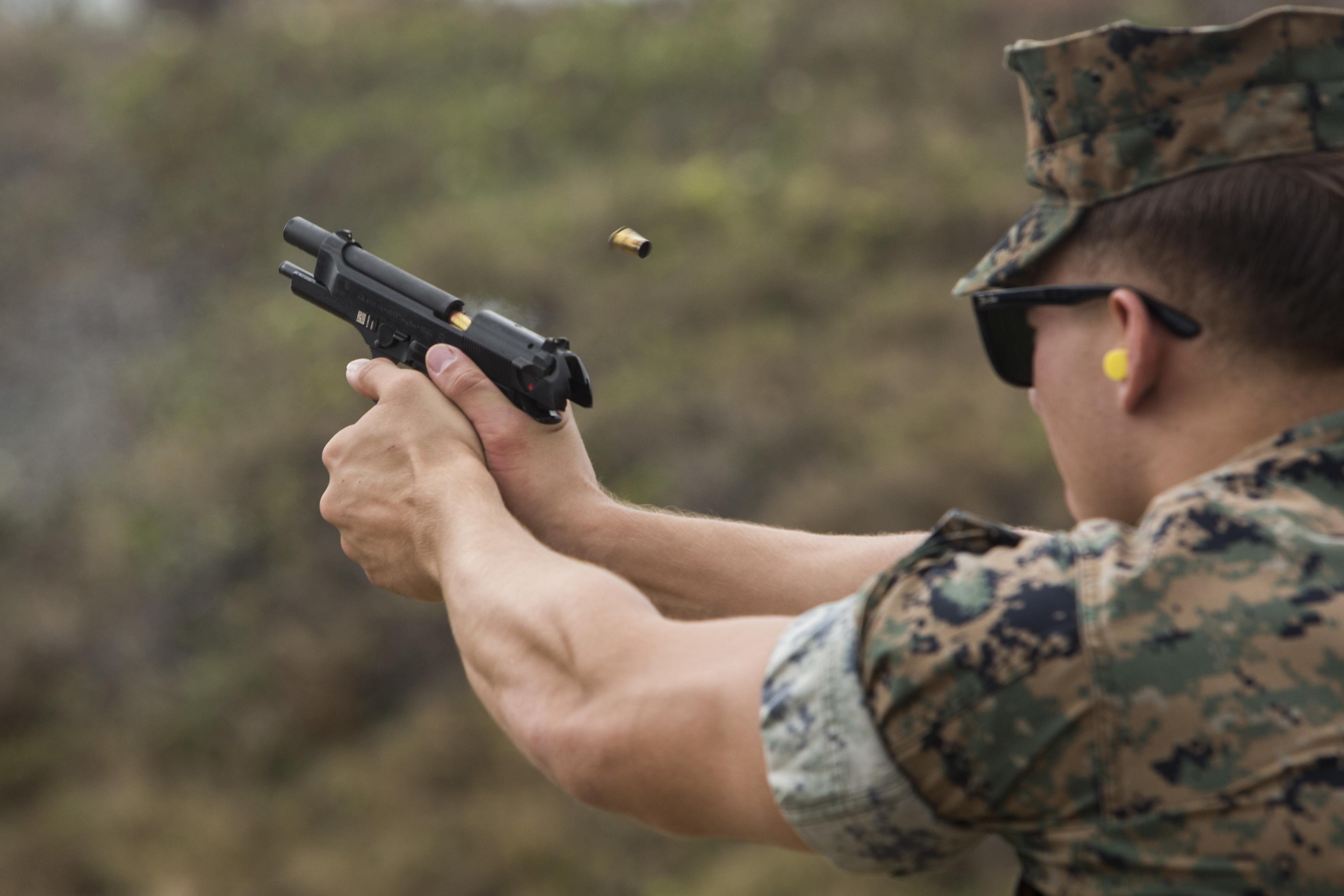Absorbing the recoil: MPs fire the Beretta and M1014