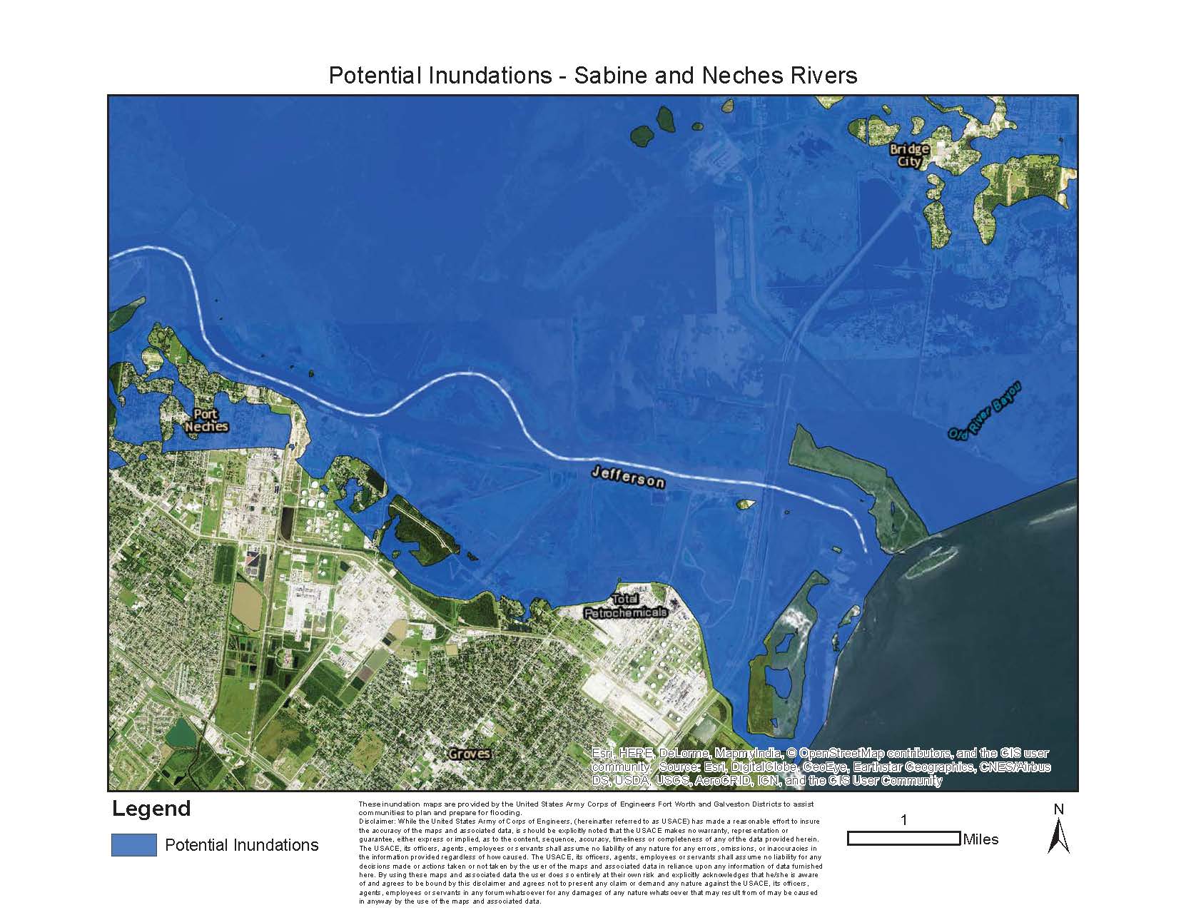 Potential Inundation Sabine and Neches rivers