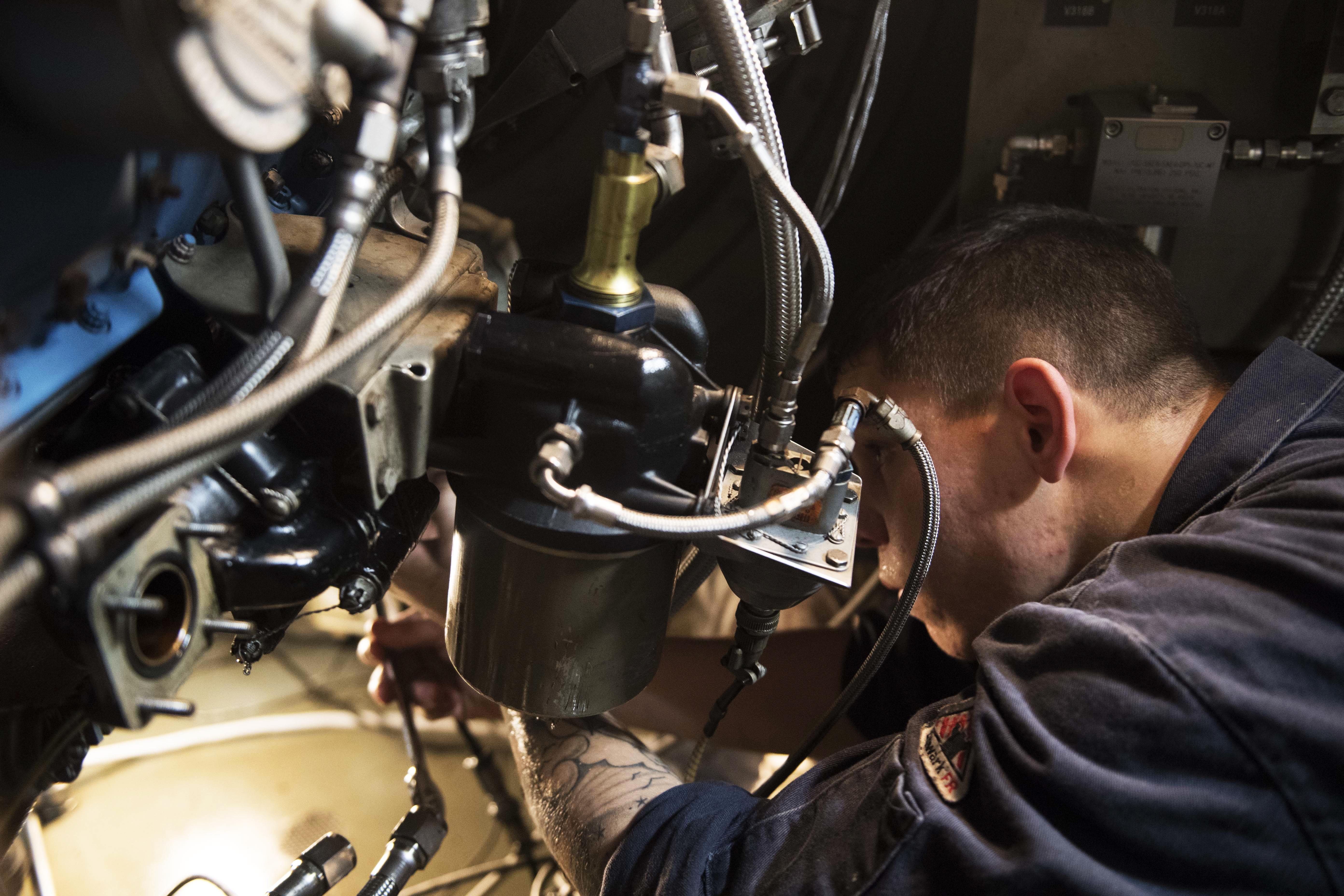 Sailor Replaces Fuel Pump | U.S. Department of War