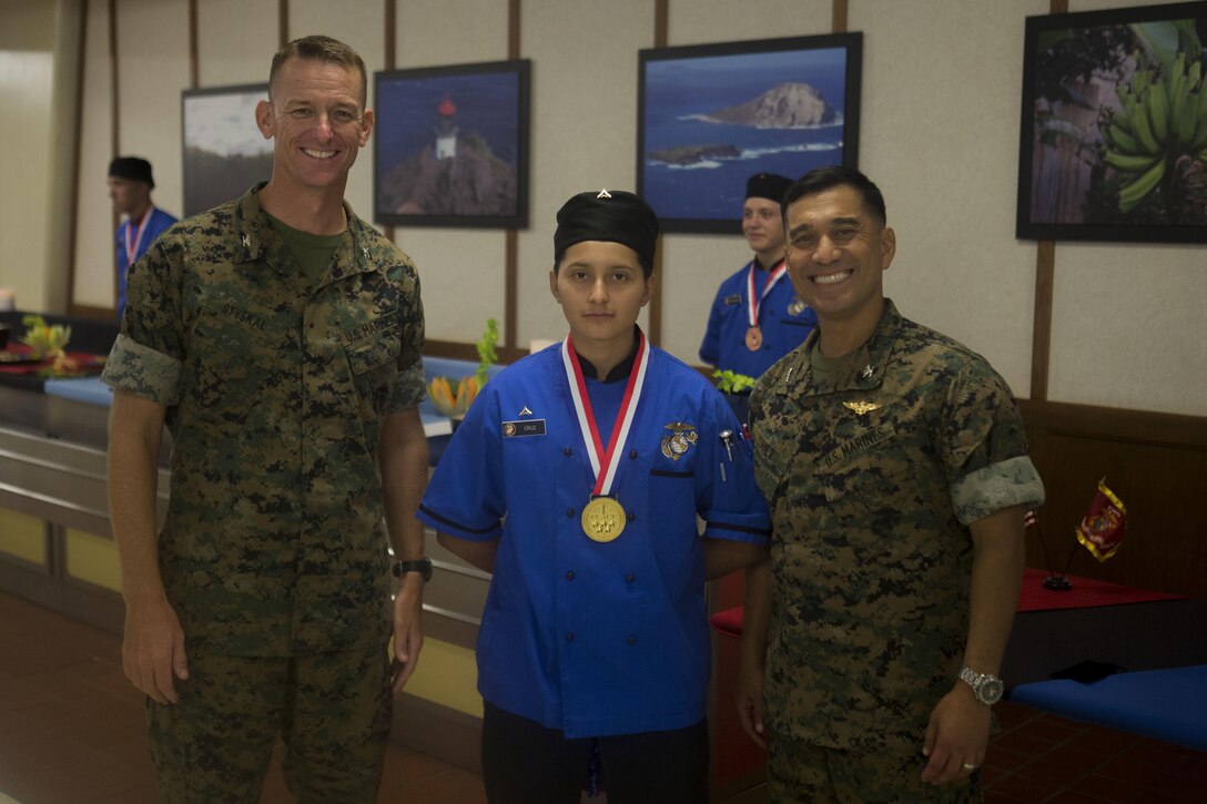 U.S. Marines compete in cook-off competition for Chef of the Quarter