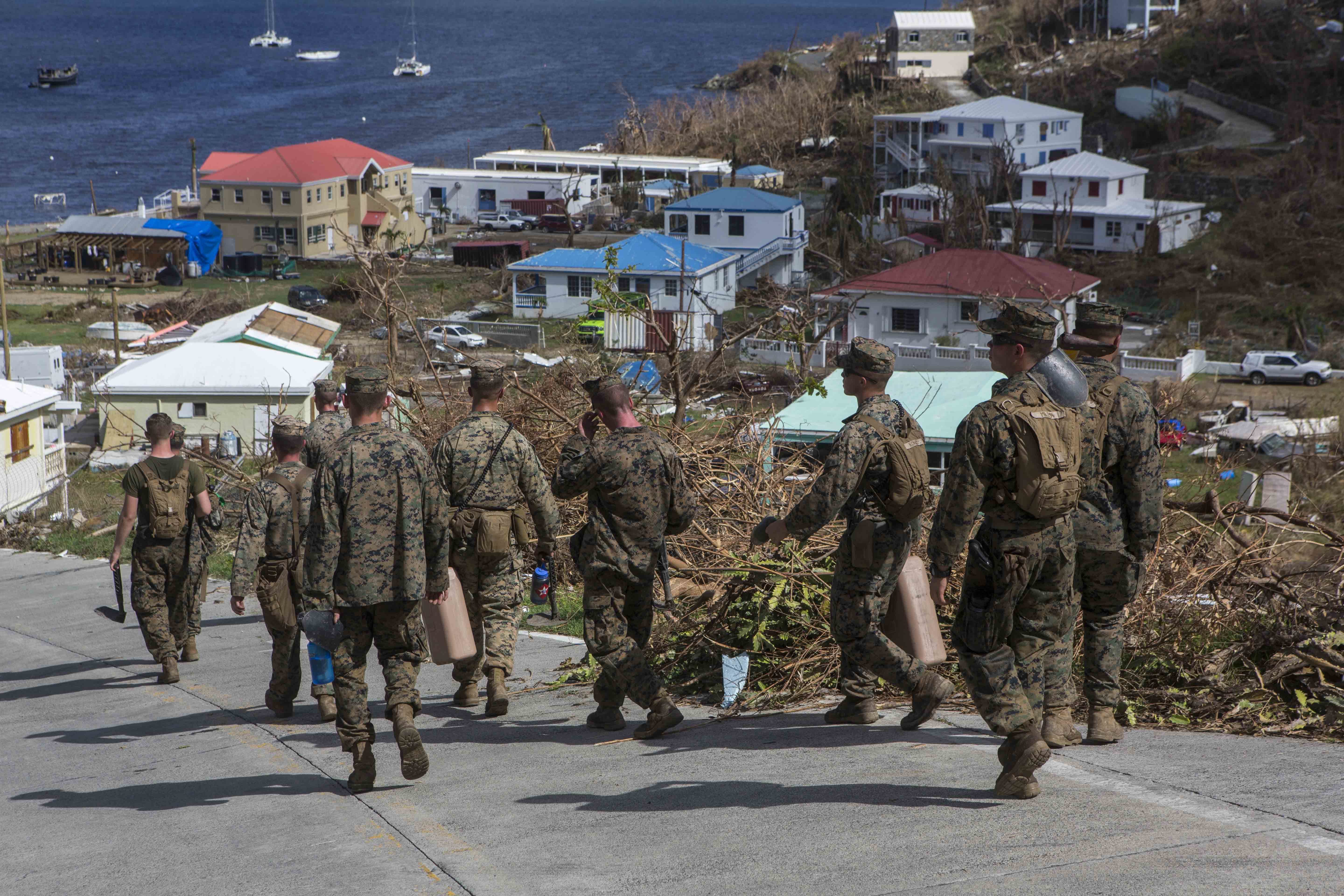 U.S. Marines, Sailors with the 26th MEU conduct relief work on Saint John