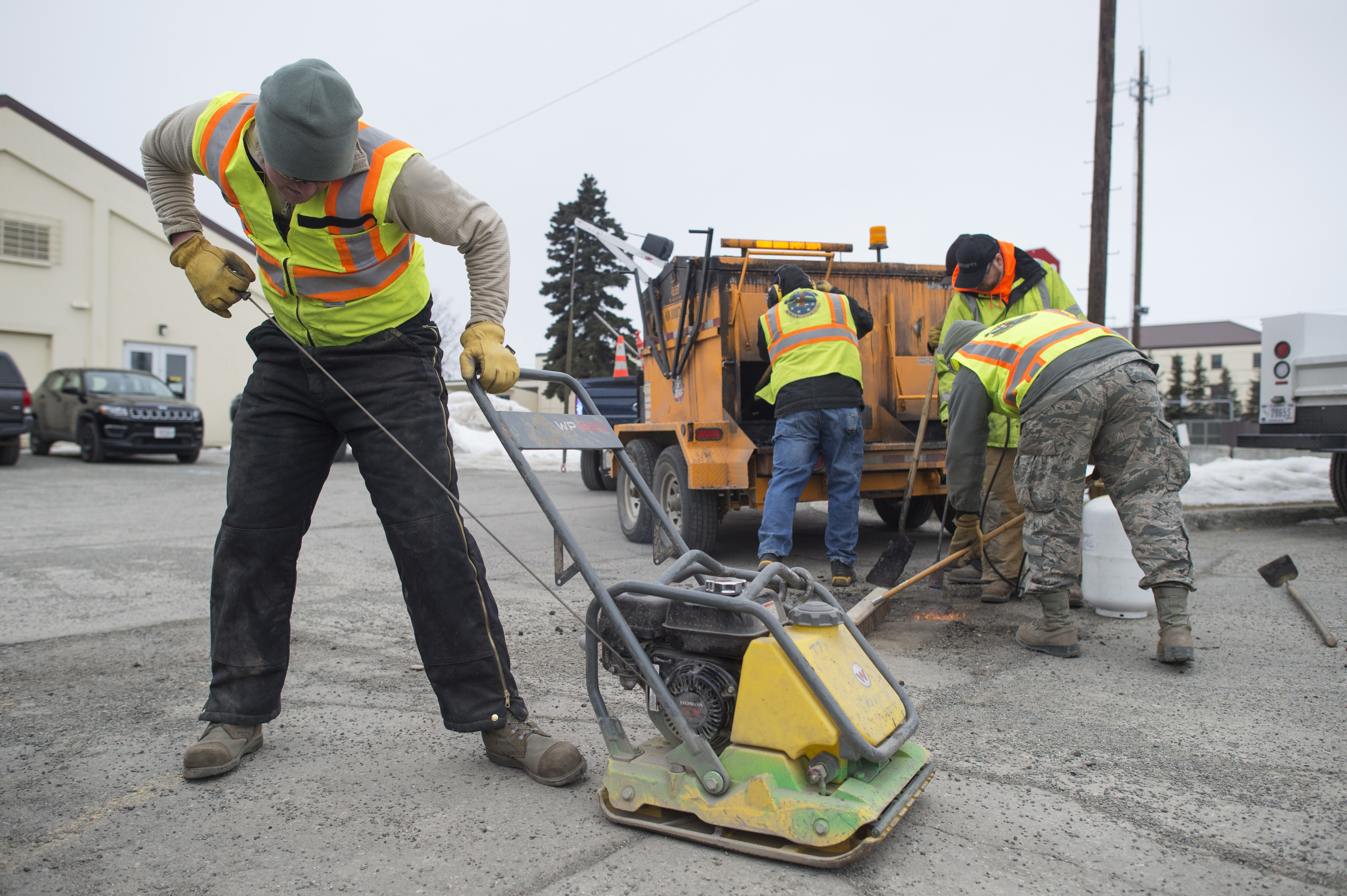 773rd Civil Engineer Squadron repairs potholes at JBER > Joint Base ...