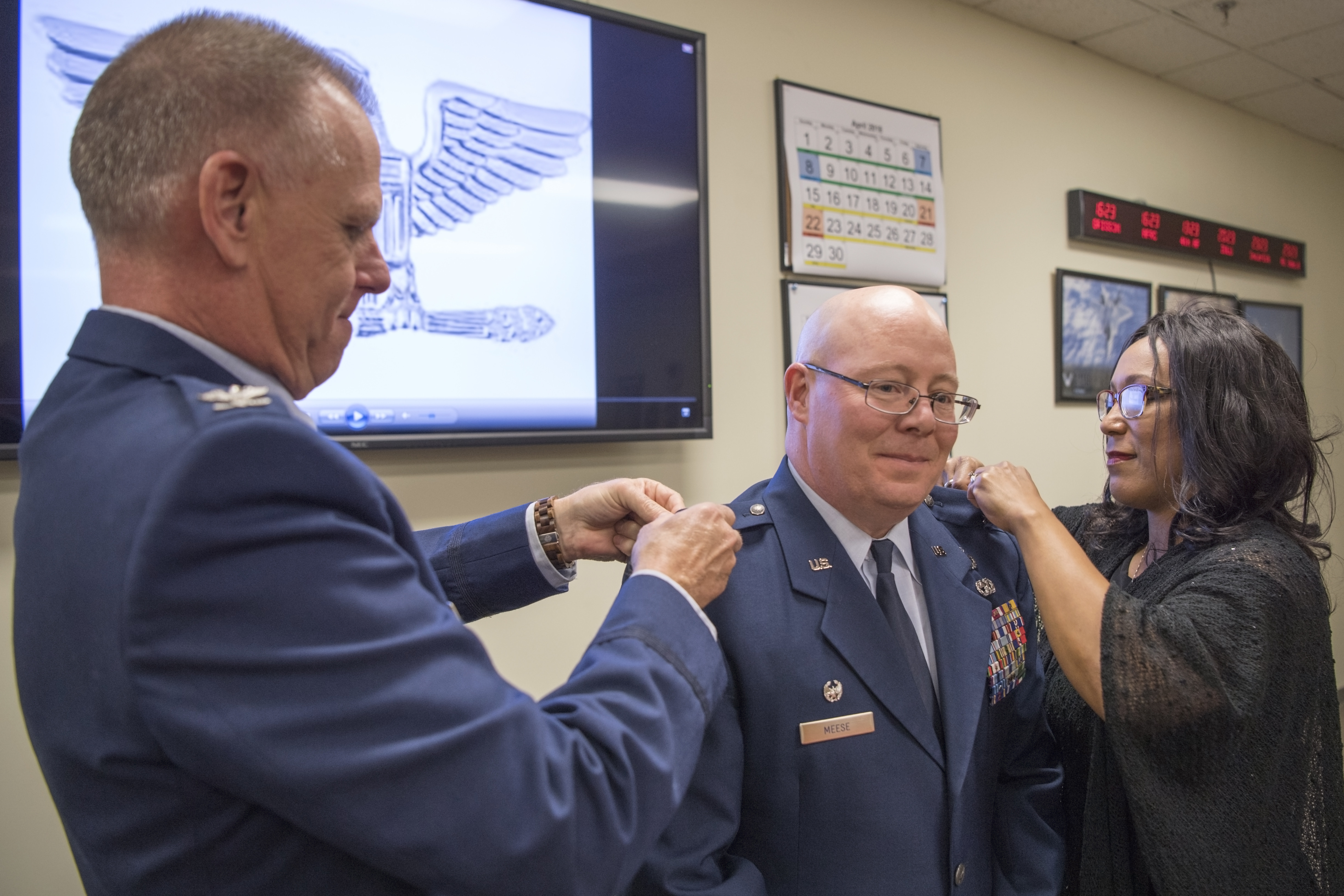 Meese pins on eagles > Grissom Air Reserve Base > Article Display