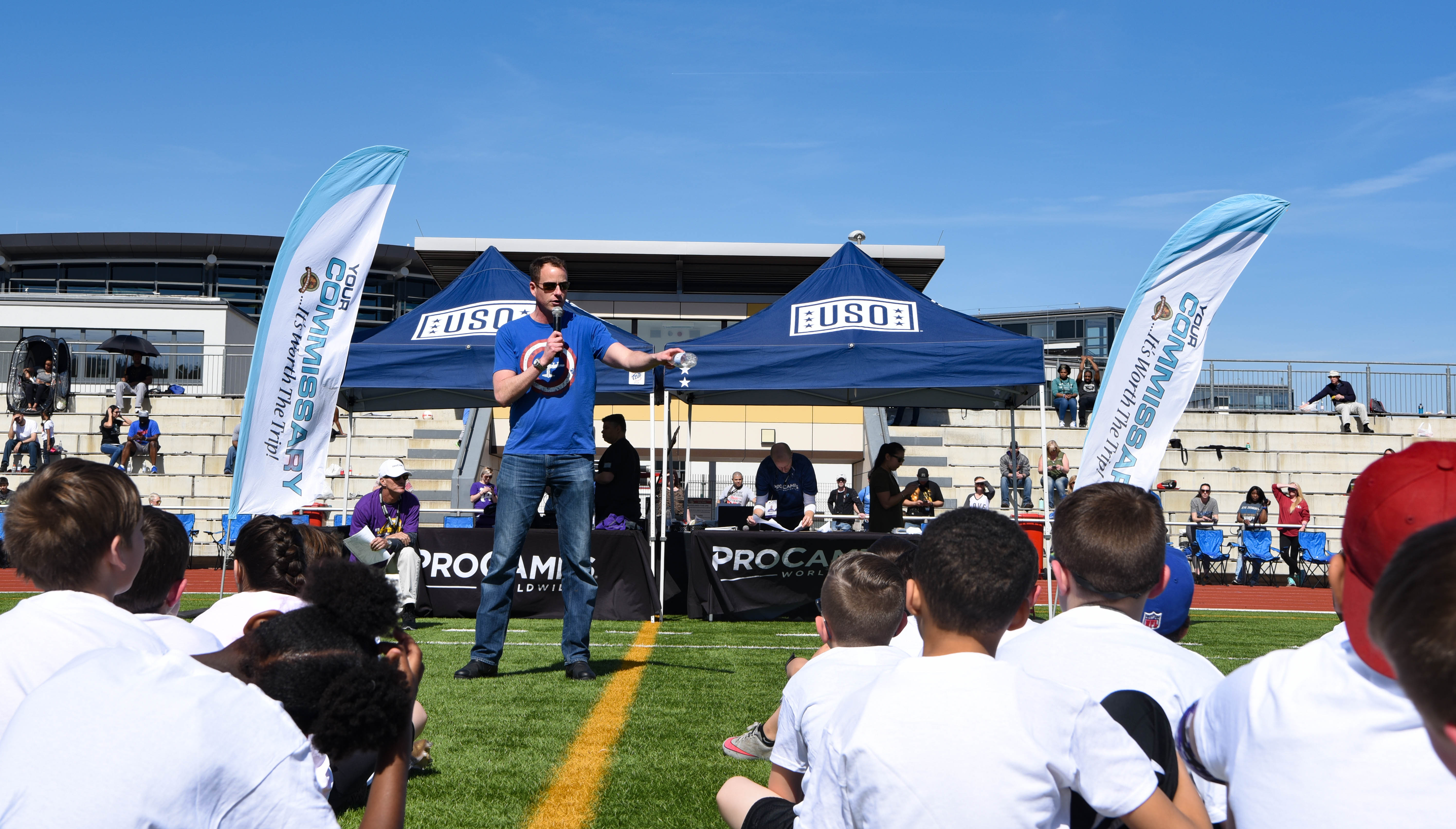 Kyle Rudolph shows kids how to throw it a mile > Ramstein Air Base ...