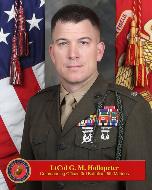 LtCol Geoffry M. Hollopeter > 1st Marine Division > Biography