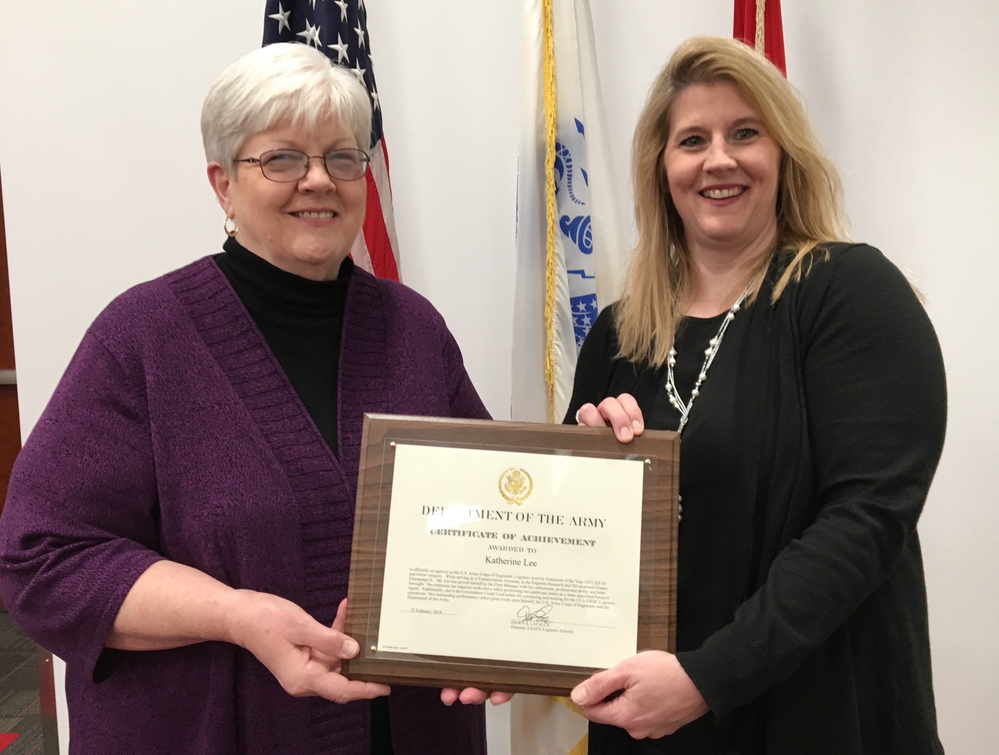 Lee selected as logistics employee of the year > Engineer Research and ...