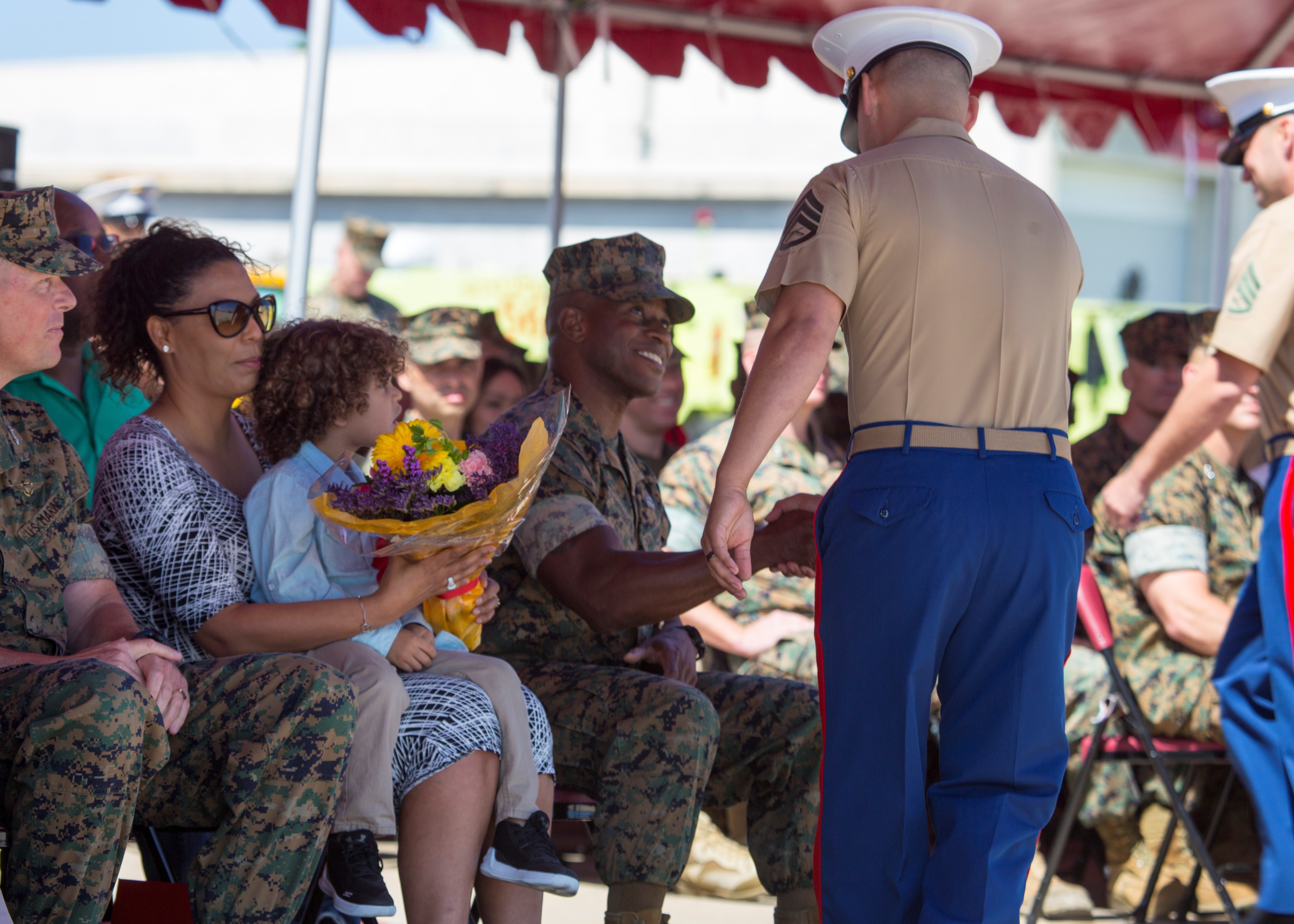 3rd MAW sergeant major passes the sword