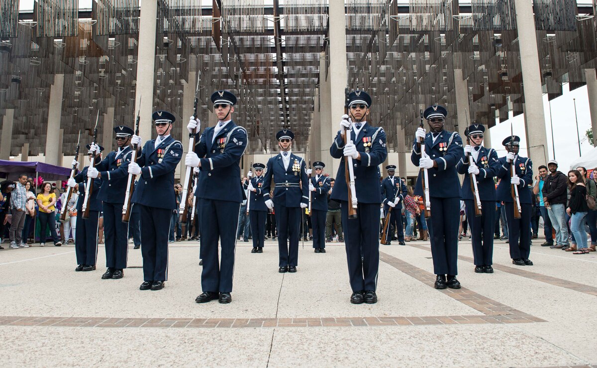 Air Force Honor Guard Drill Team performs for 127th Fiesta San Antonio ...