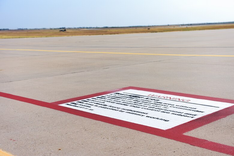 Red line marks new restricted area at transient aircraft ramps ...