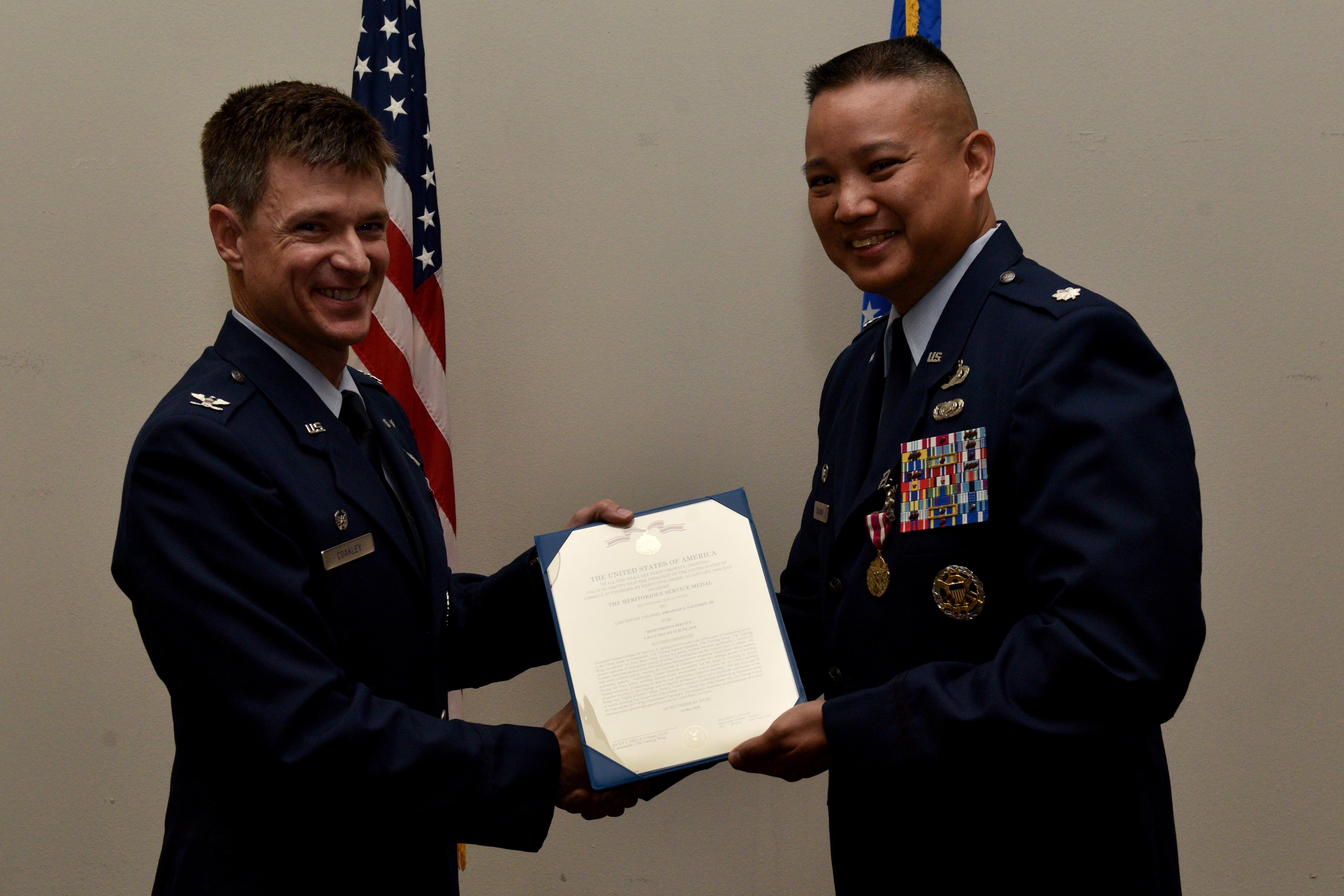 17th Training Support Squadron conducts change of command > Goodfellow ...