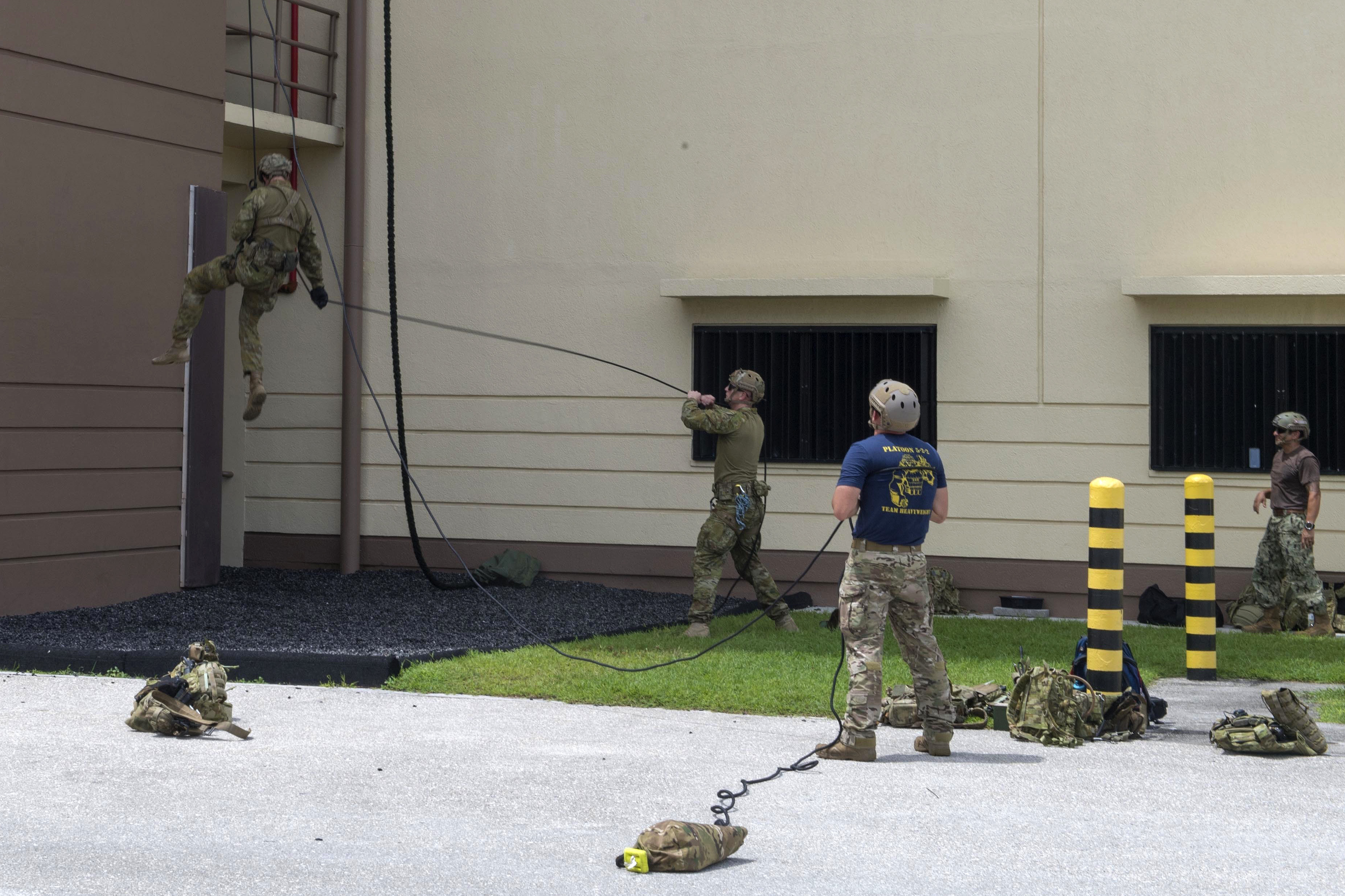 Securing Repelling Ropes