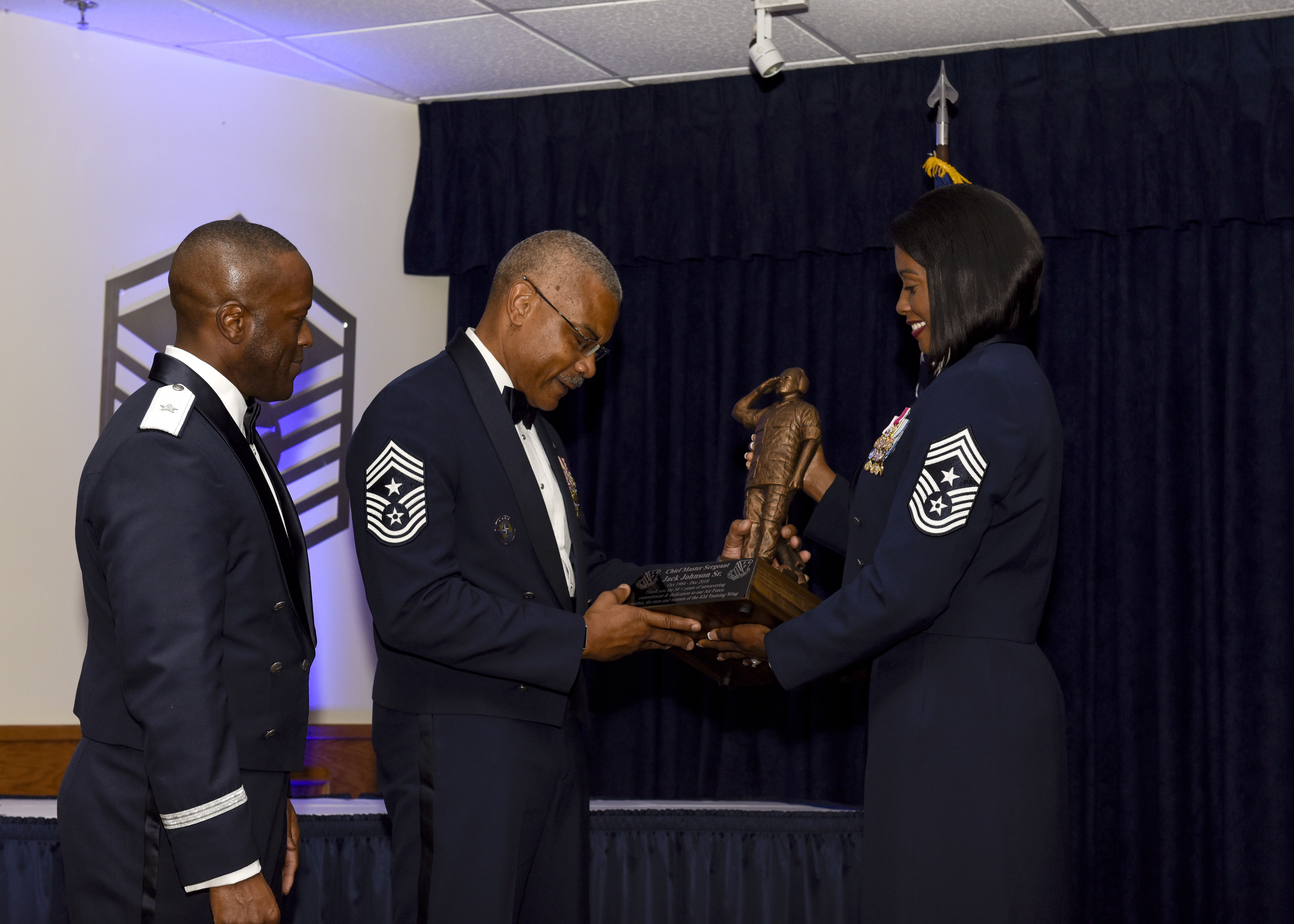 Most senior command chief, Johnson, speaks at SNCO induction > Sheppard ...