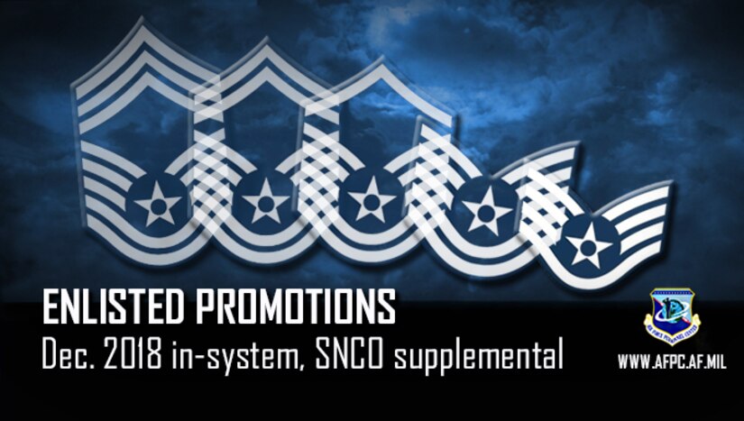 December enlisted in-system, SNCO board supplemental promotion list ...