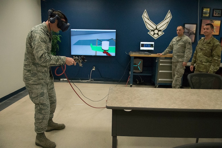 Airmen take advantage of virtual reality paint booths > Air Education ...