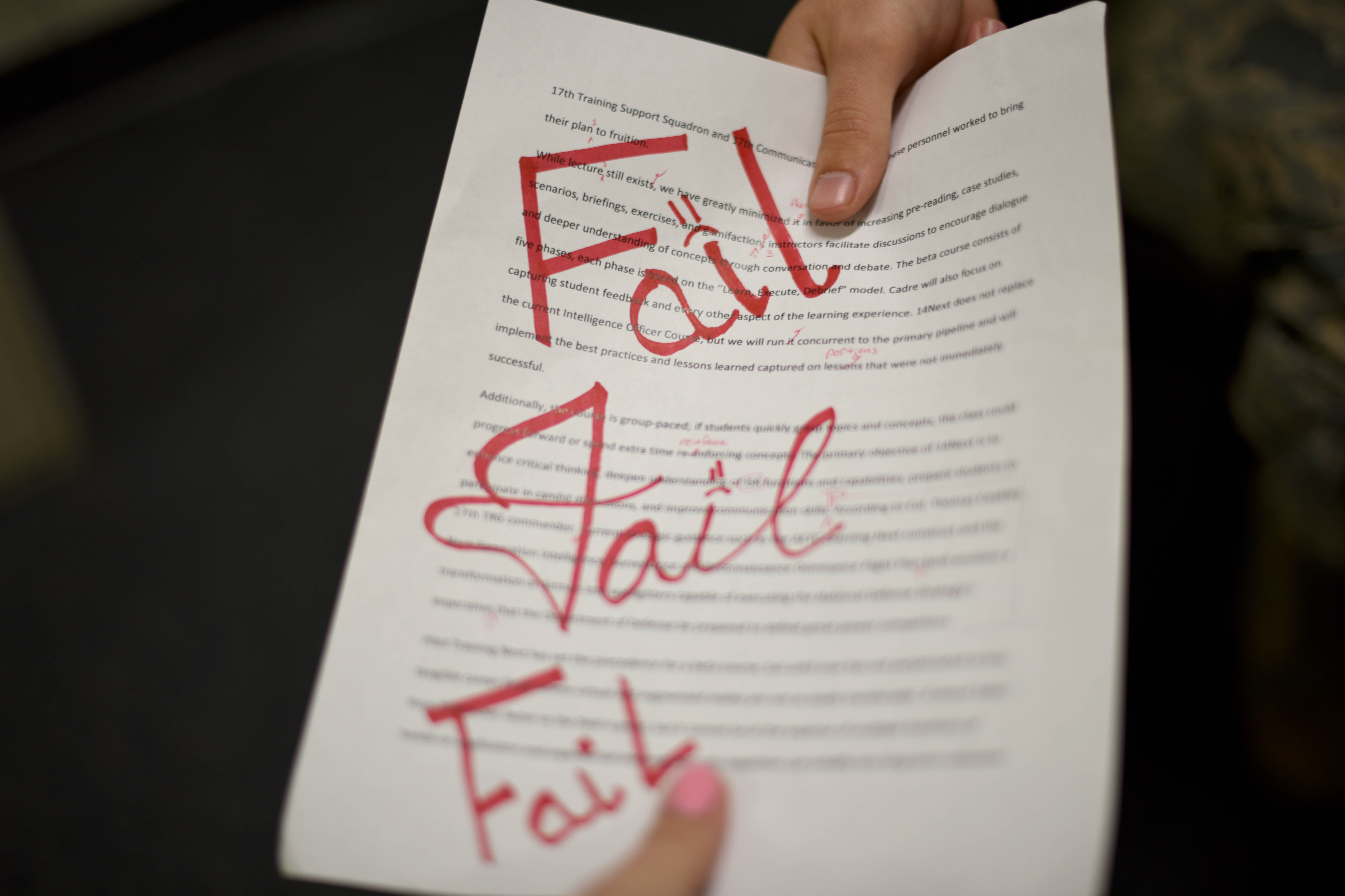 The Importance of Failure > Goodfellow Air Force Base > Article Display