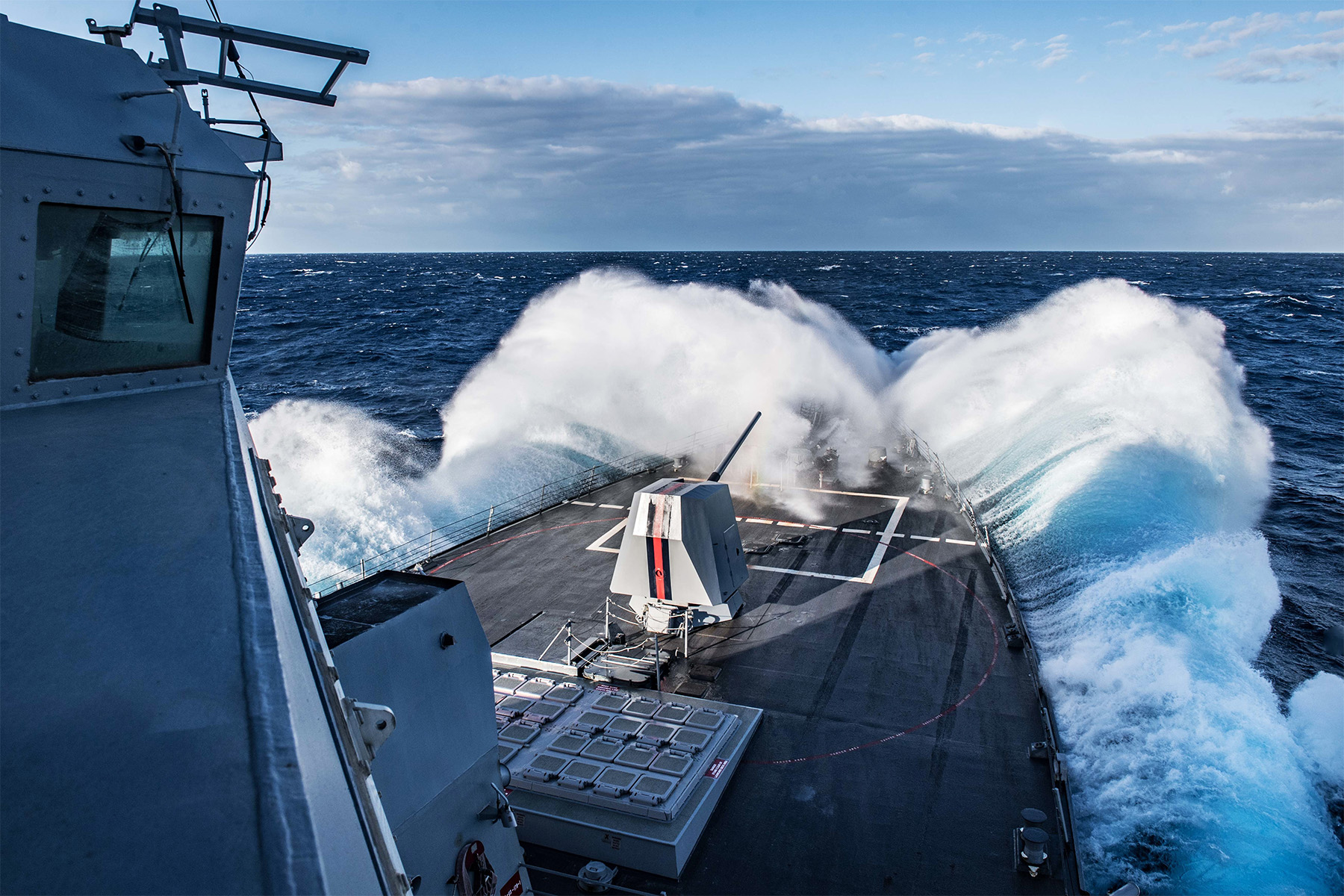 Navy Ship Rough Seas