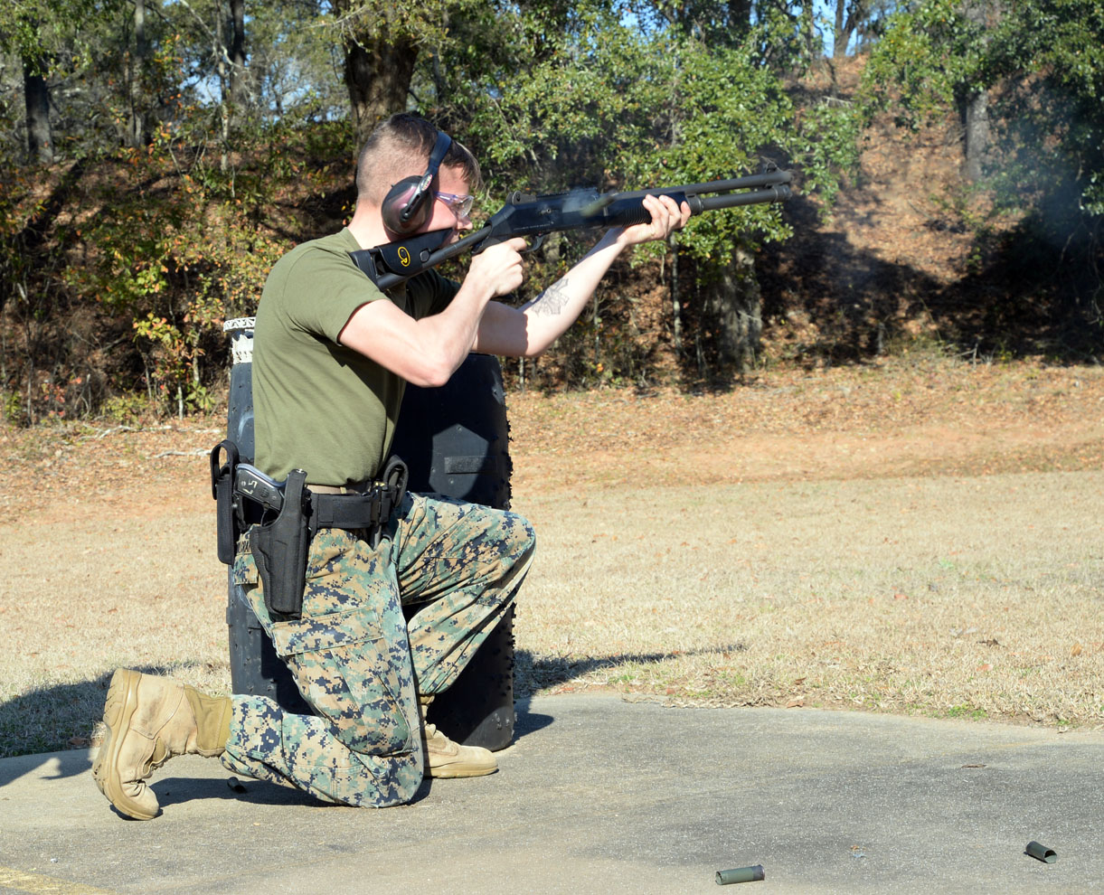 Marines participate in Security Augmentation Force training