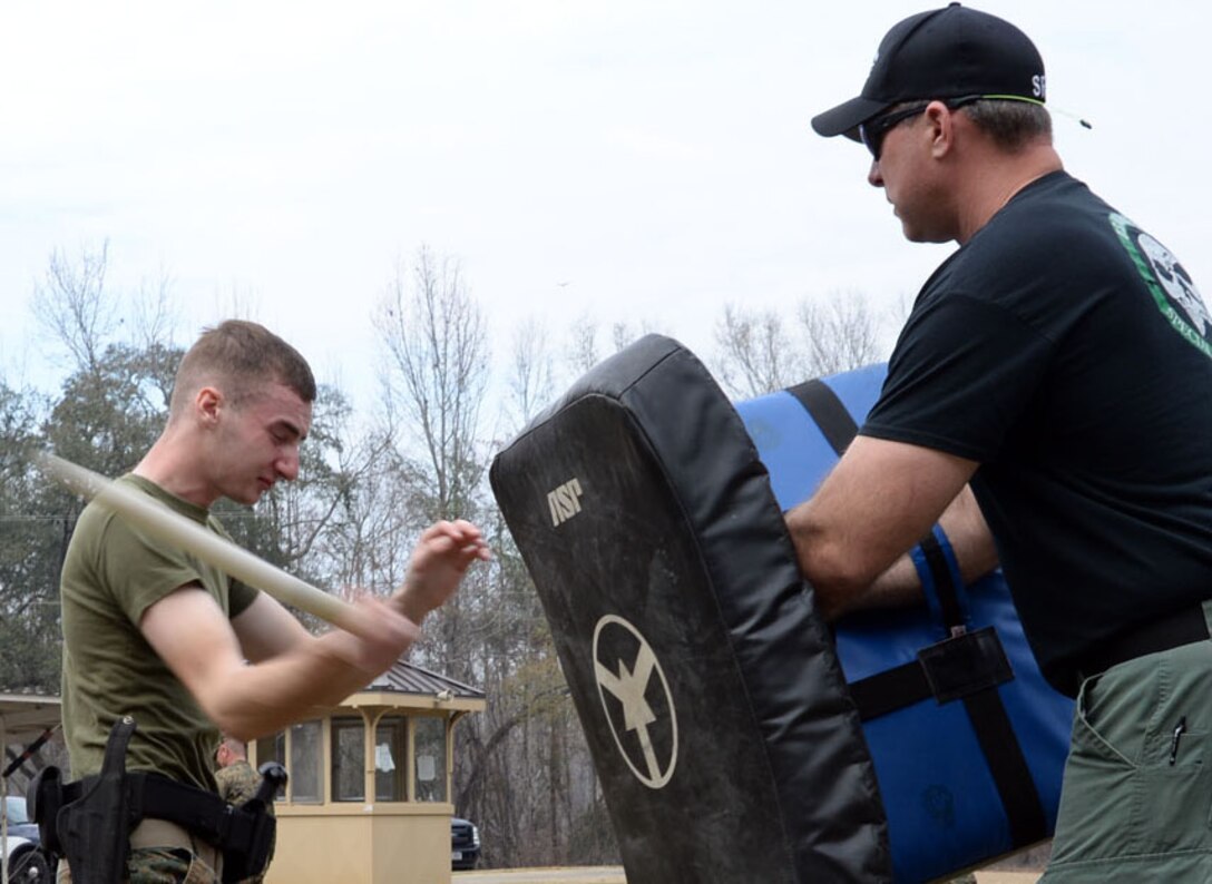 Marines participate in Security Augmentation Force training