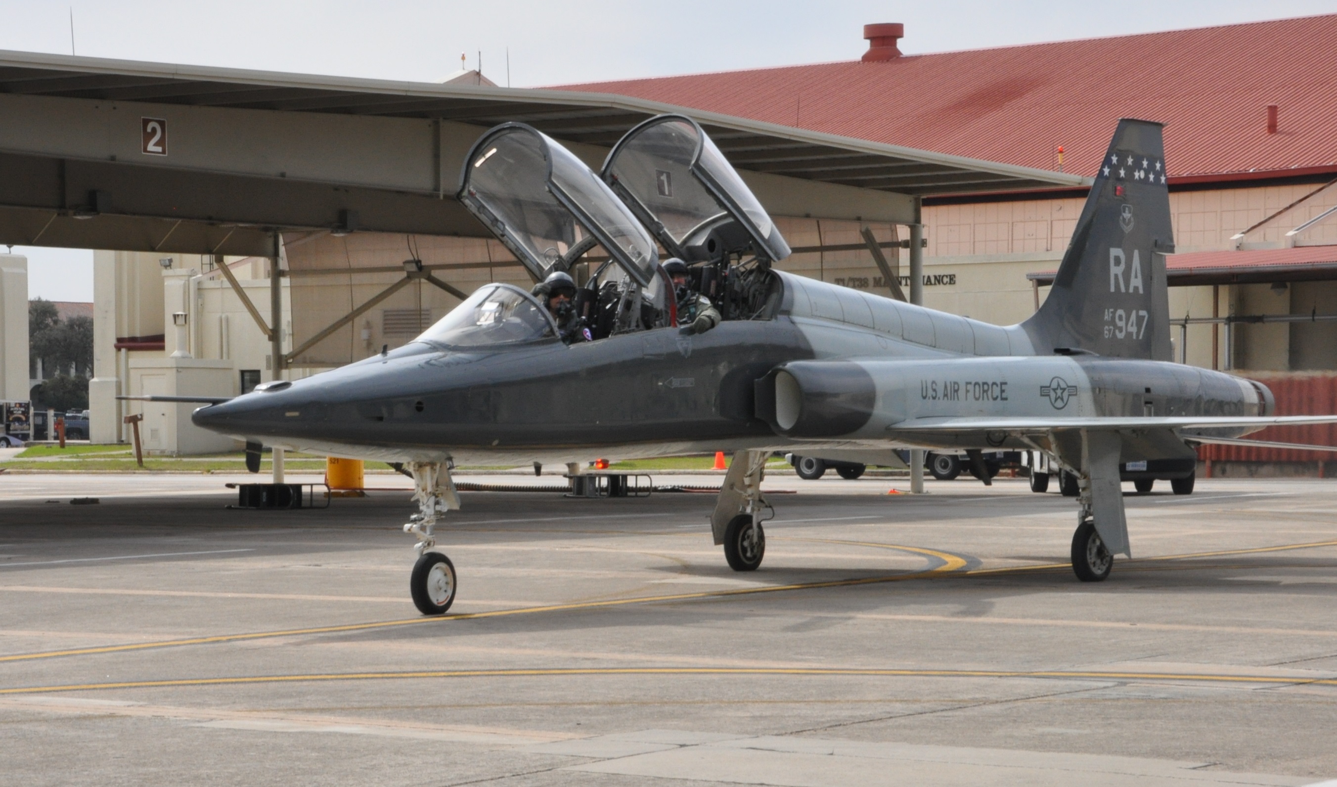 Retiring 39th FTS pilot welcomes son to the long blue line