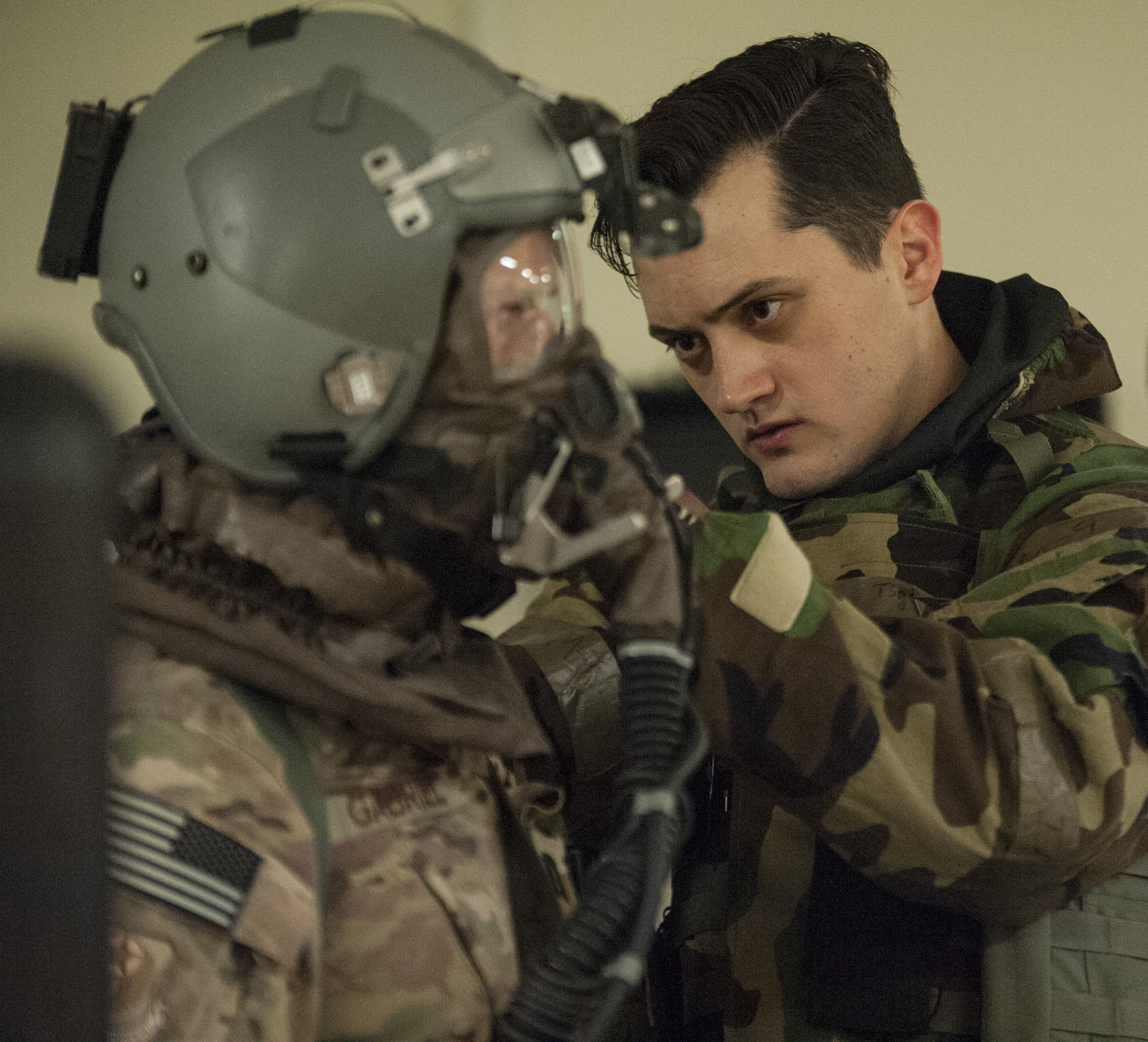Aircrew conduct in-flight training with protective gear > Air Force ...