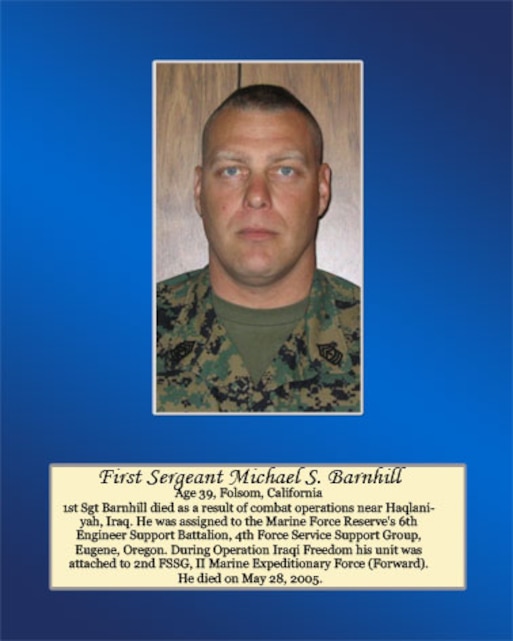 Barnhill, First Sgt. Michael S. > U.S. Marine Corps Forces Reserve ...