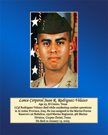 Rodriguez-Velasco, Lance Cpl. Juan R. > U.S. Marine Corps Forces ...
