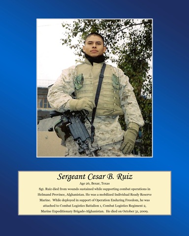 Ruiz, Sgt. Cesar B. > U.S. Marine Corps Forces Reserve > Biography