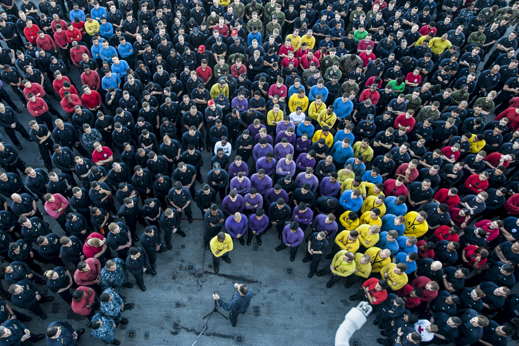 Navy Capt. Joseph Olson, the commanding officer of USS America ...