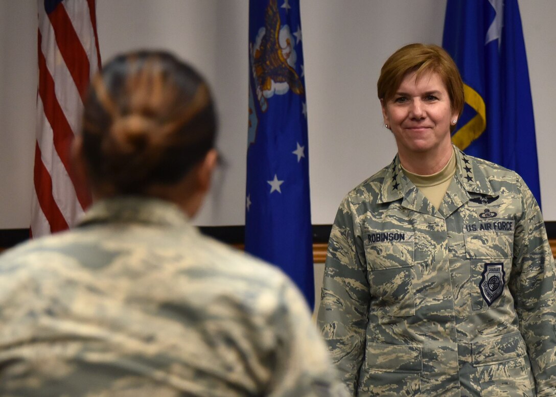 Gen. Lori Robinson visits Tyndall, mentors ACS Airmen