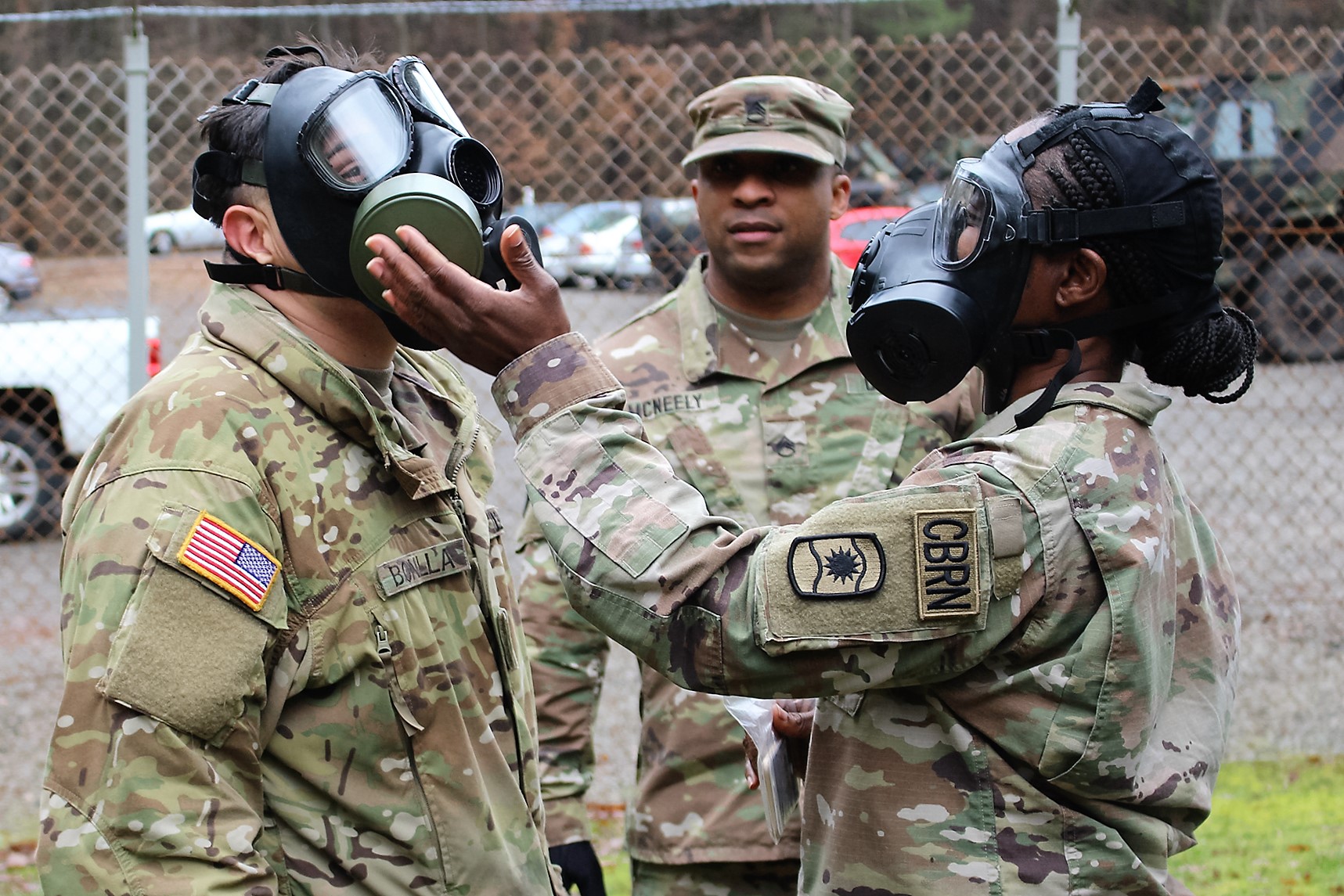 Active Reserve Soldiers Cough Sneeze And Learn During CBRN Training