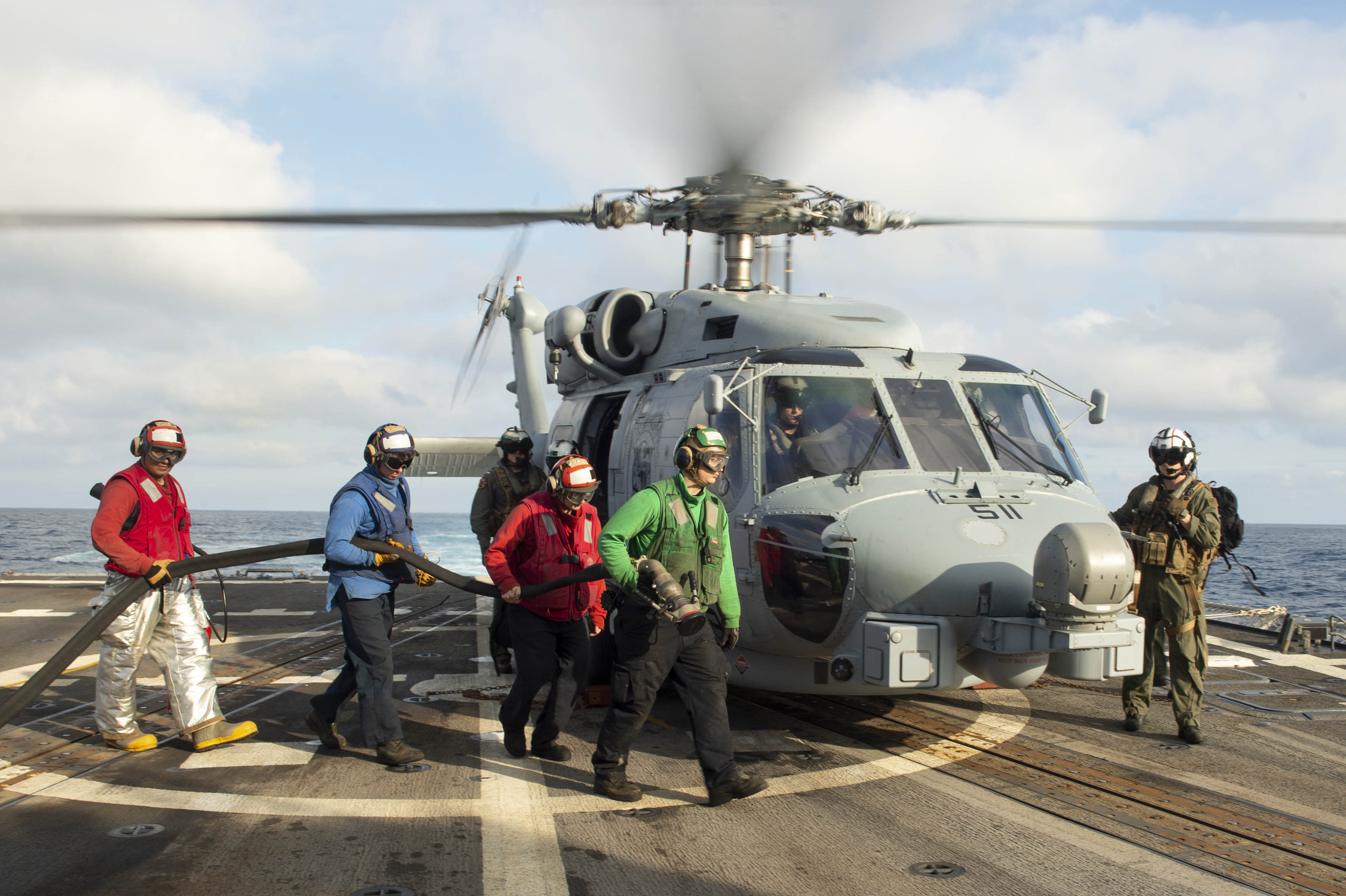 180702-N-JO245-291 ATLANTIC OCEAN (July 2, 2018) Sailors assigned to ...