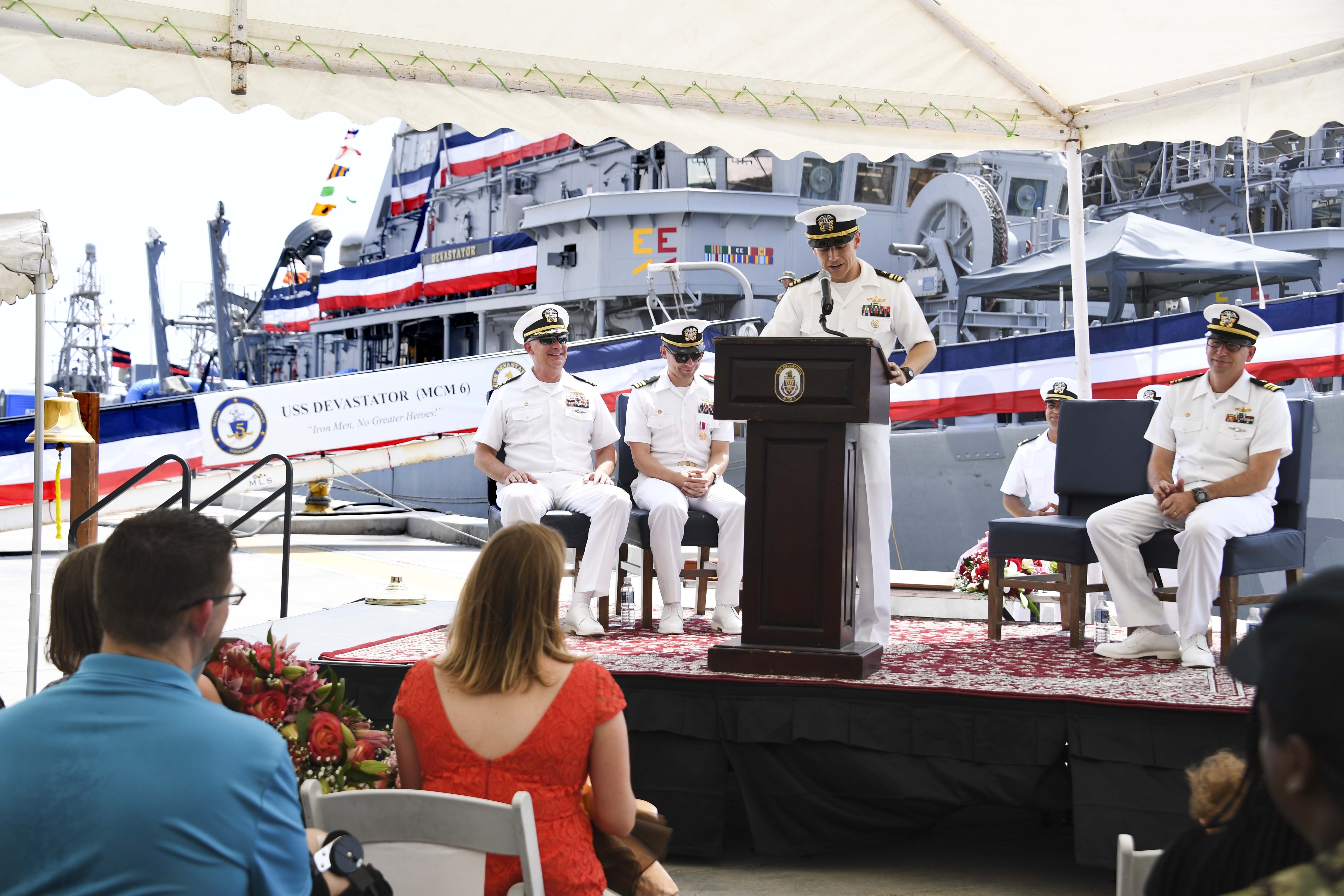 USS Devastator Welcomes New CO > U.S. Naval Forces Central Command ...