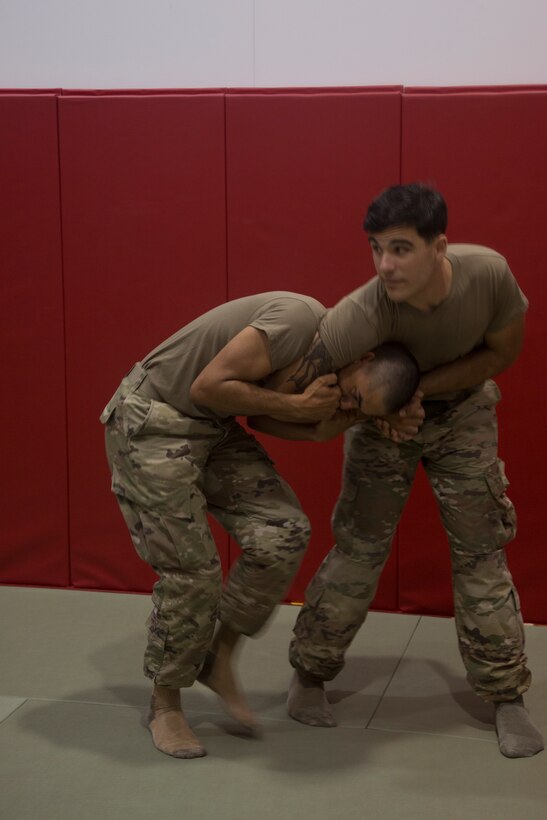 Army Soldiers participate in MCMAP training