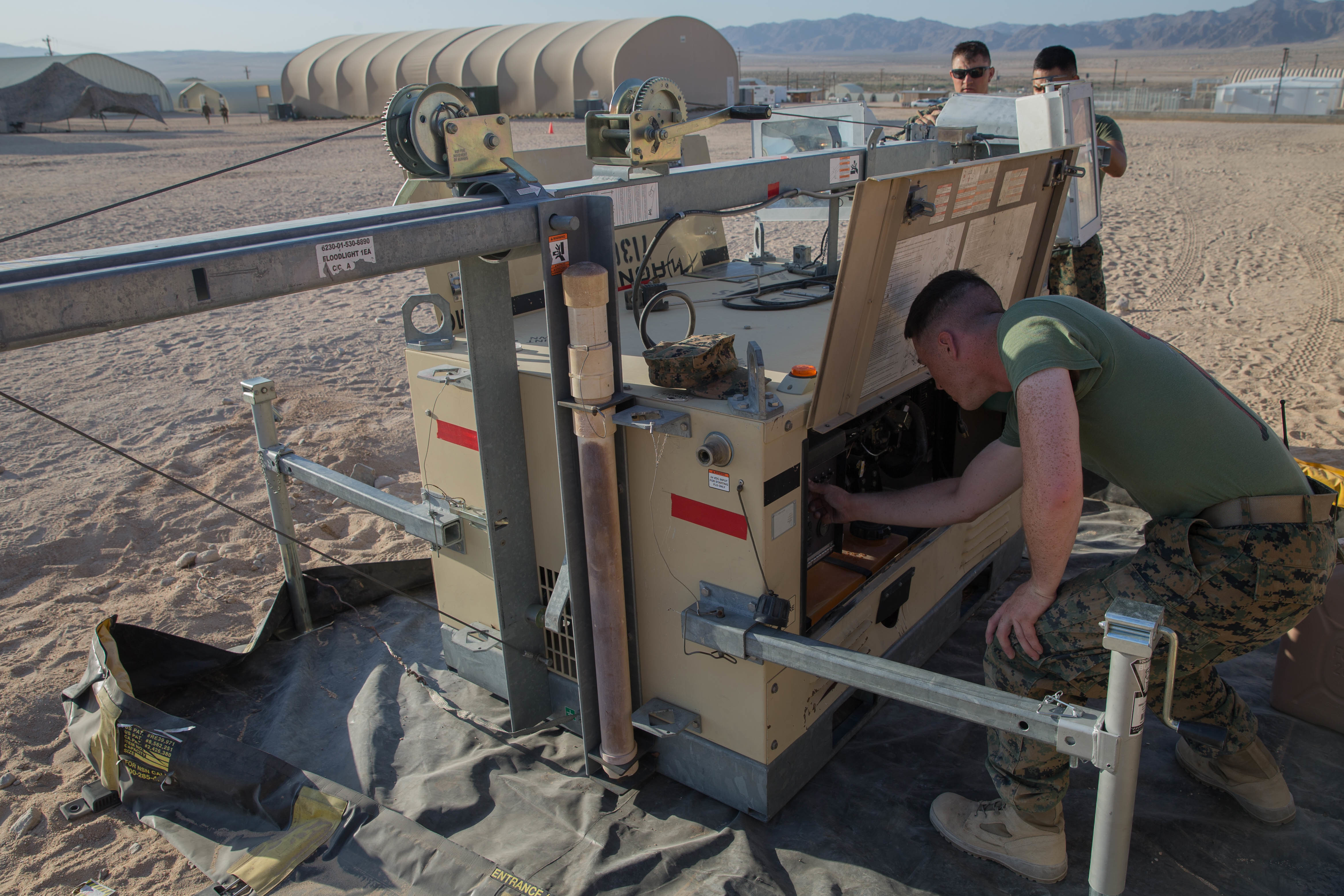 Marines with Combat Logistics Regiment 45 conduct engineering projects ...