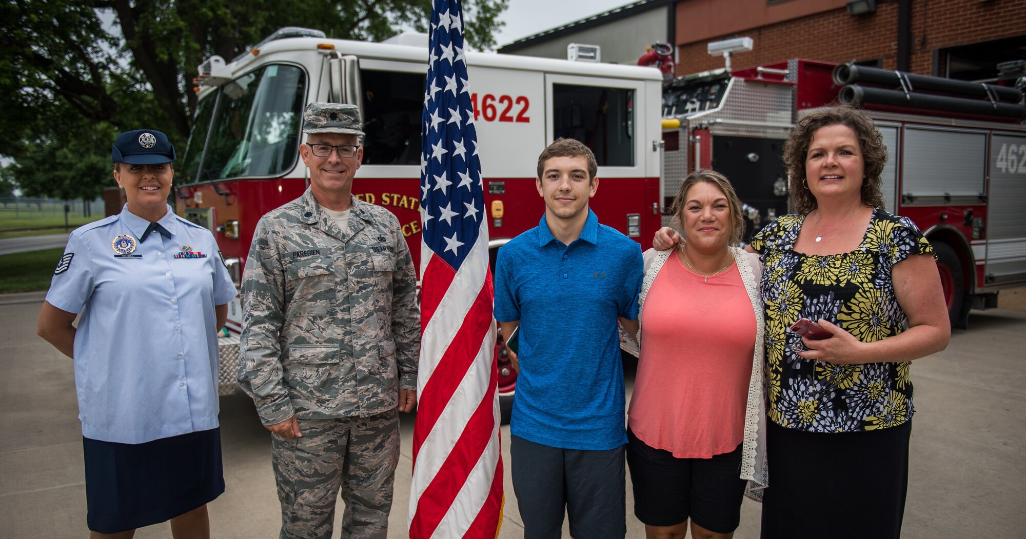 Family witnesses enlistment event with fire department > 932nd Airlift ...