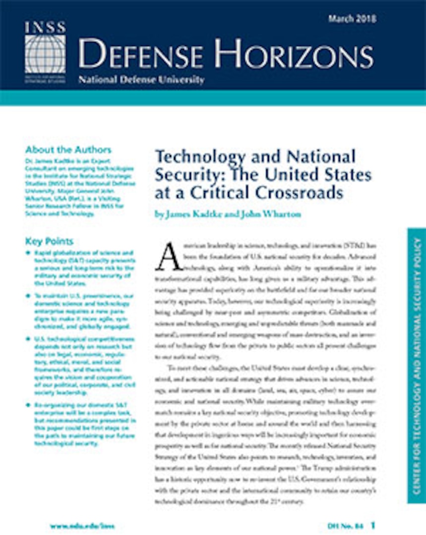Technology and National Security: The United States at a Critical ...