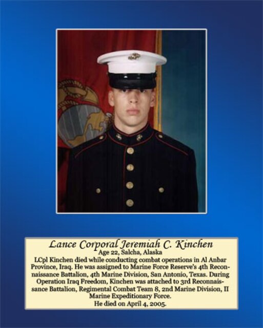 Kinchen, Lance Cpl. Jeremiah C. > U.S. Marine Corps Forces Reserve ...